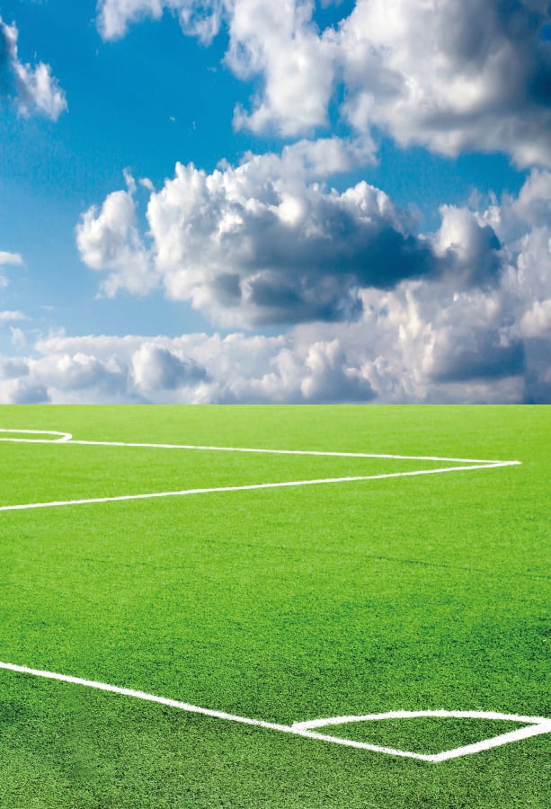 Outdoor Football Field Photo Backdrop Blue Sky and White Clouds Kids ...