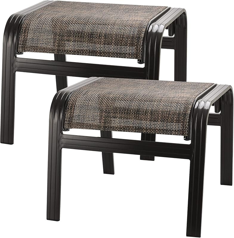Outdoor Footstools Metal Patio Chairs Outdoor Ottoman Furniture Outside ...