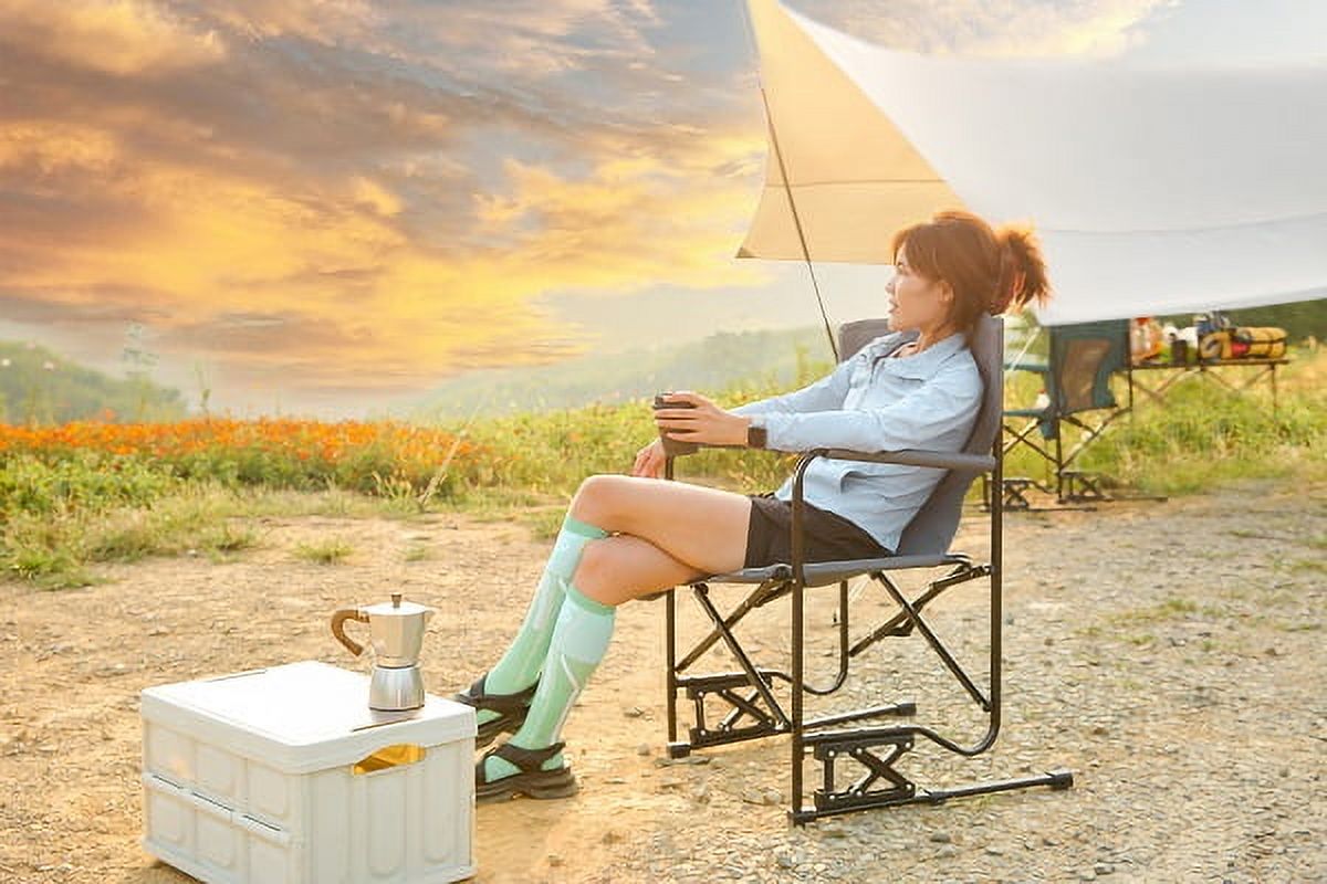 Outdoor Freestyle Rocker Camping Chair Portable Folding Rocking Chair ...