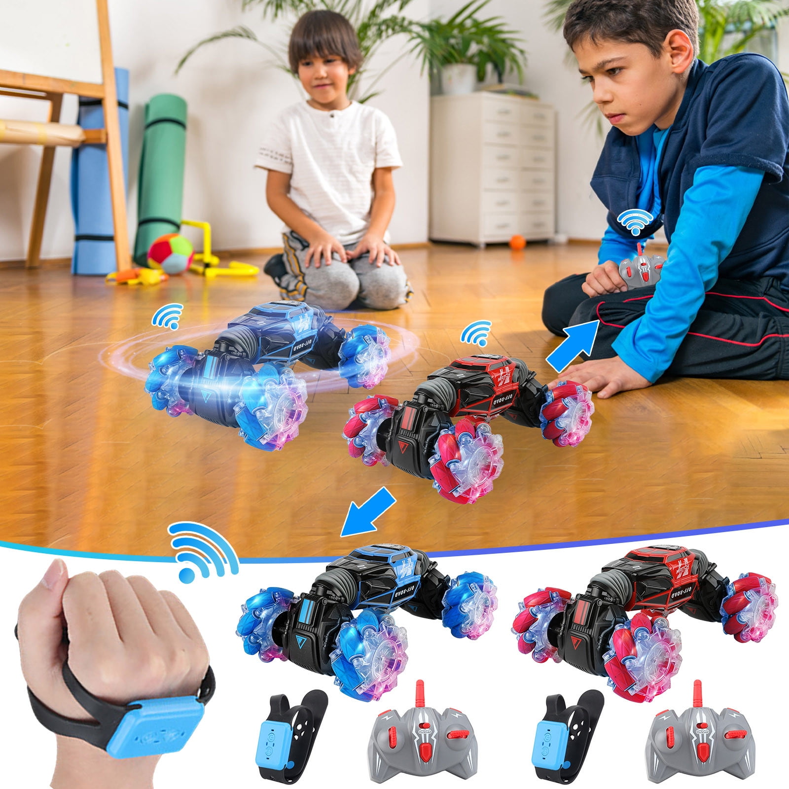 Outdoor Fun, Remote Control Stunt Car, Gesture Sensor Drive, Deformable ...
