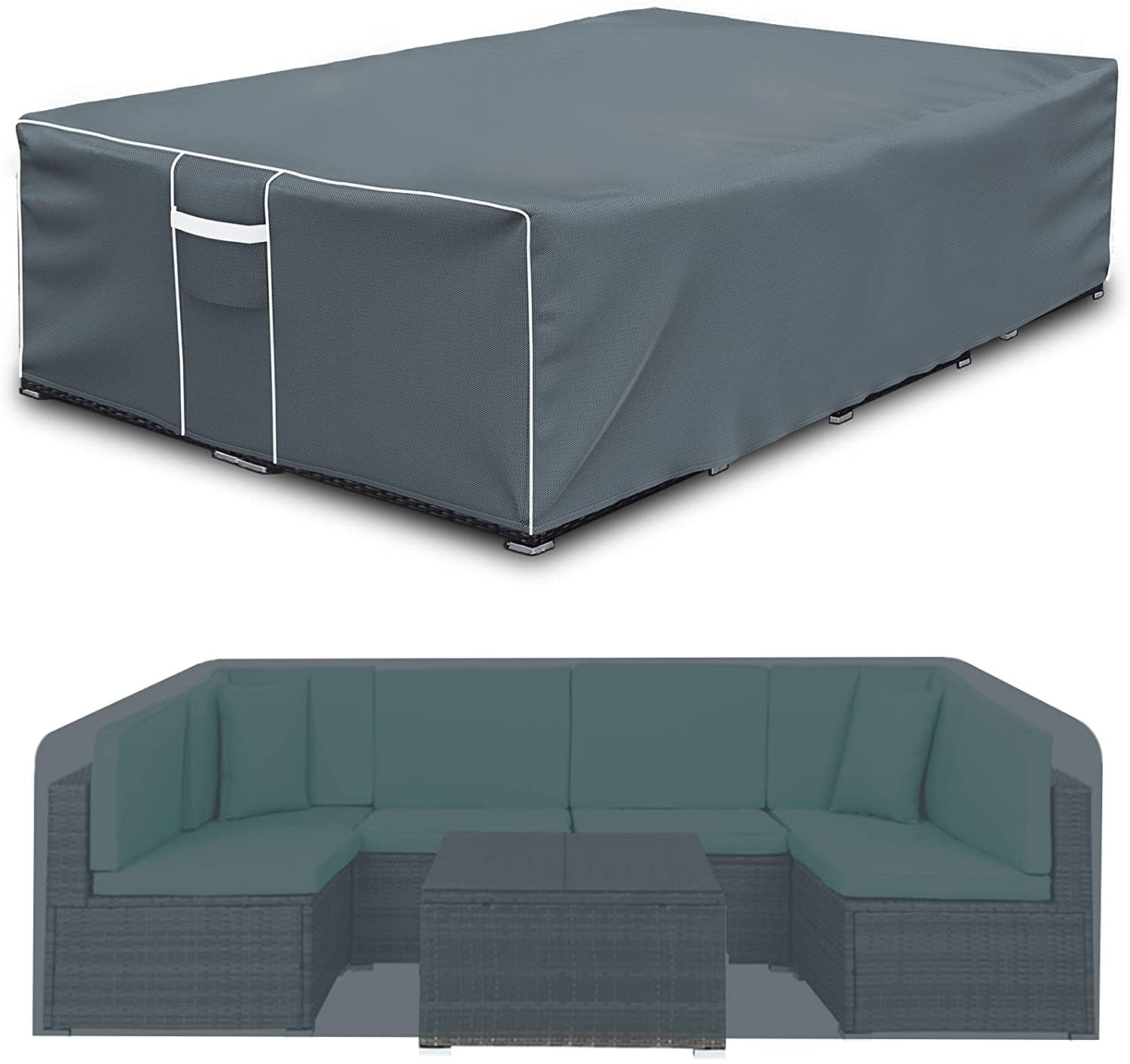 Outdoor Furniture Cover Waterproof, Extra Large Outdoor Sectional Cover ...
