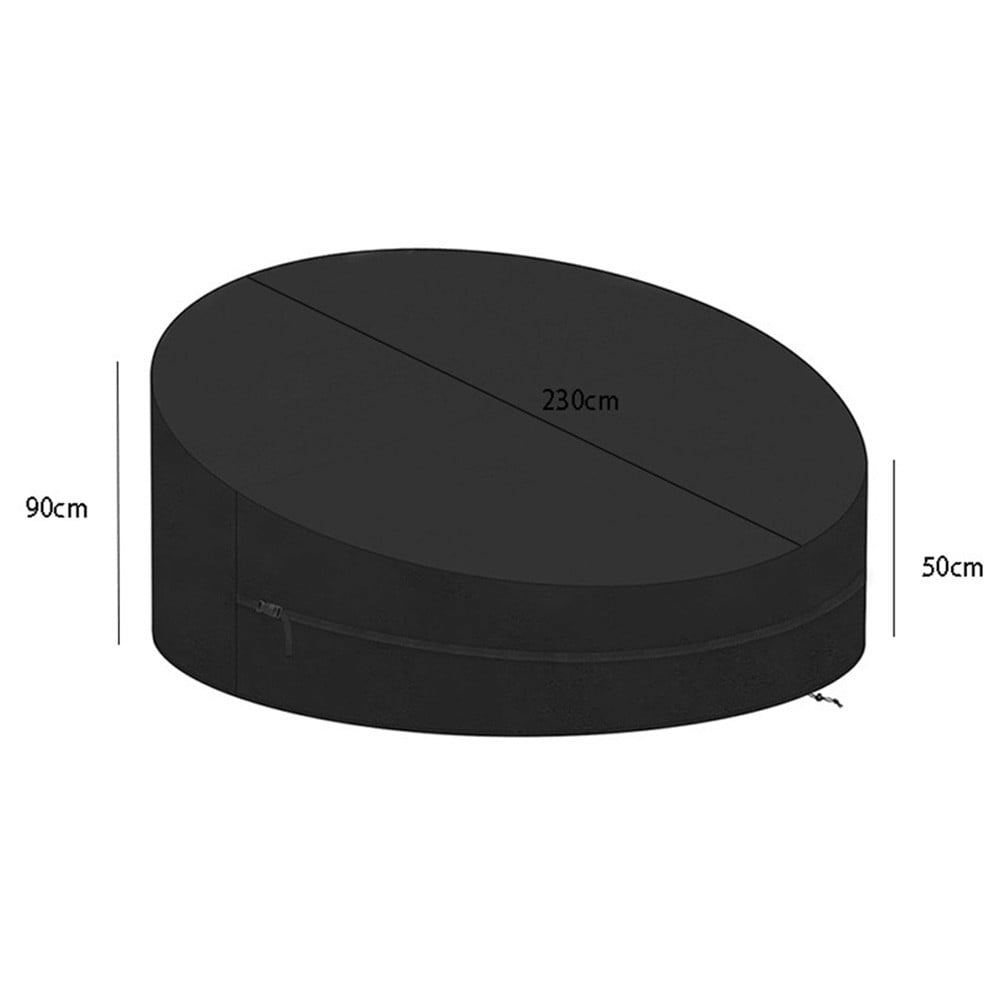 Outdoor Furniture Half Round Cover 420D Oxford Waterproof Sun Island ...