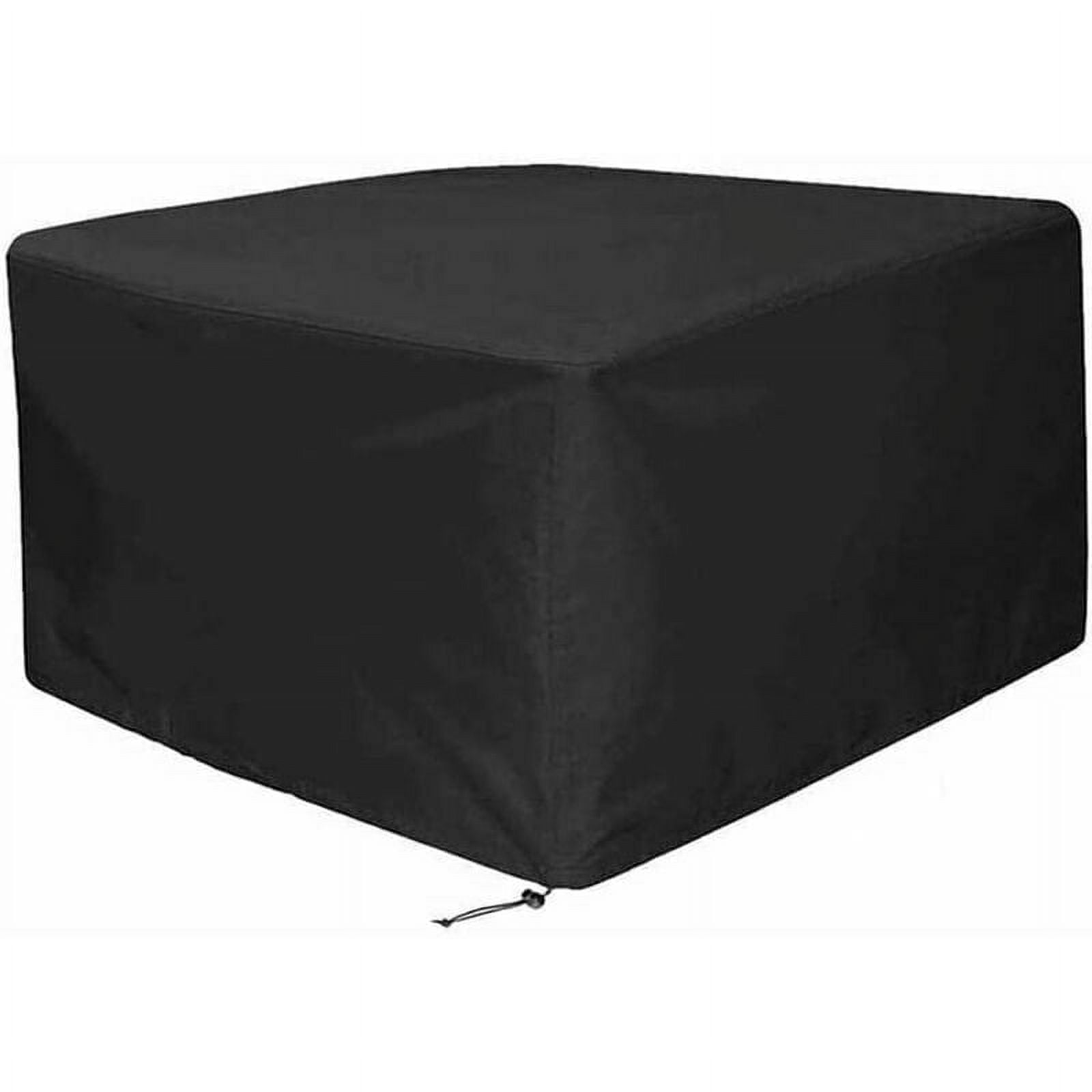 Patio Table Cover, Heavy Duty Fabric Square Black Waterproof Outdoor ...