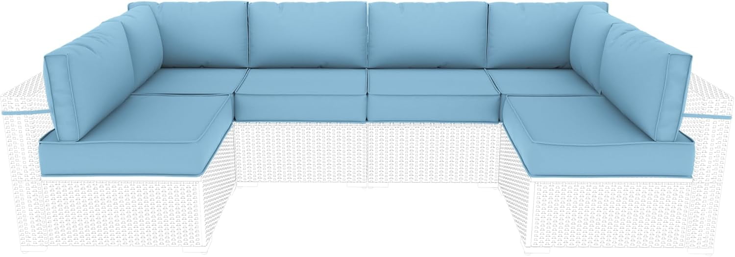 Outdoor Furniture Replacement Cushions, 5" Foam Foam High-Density, Fits ...