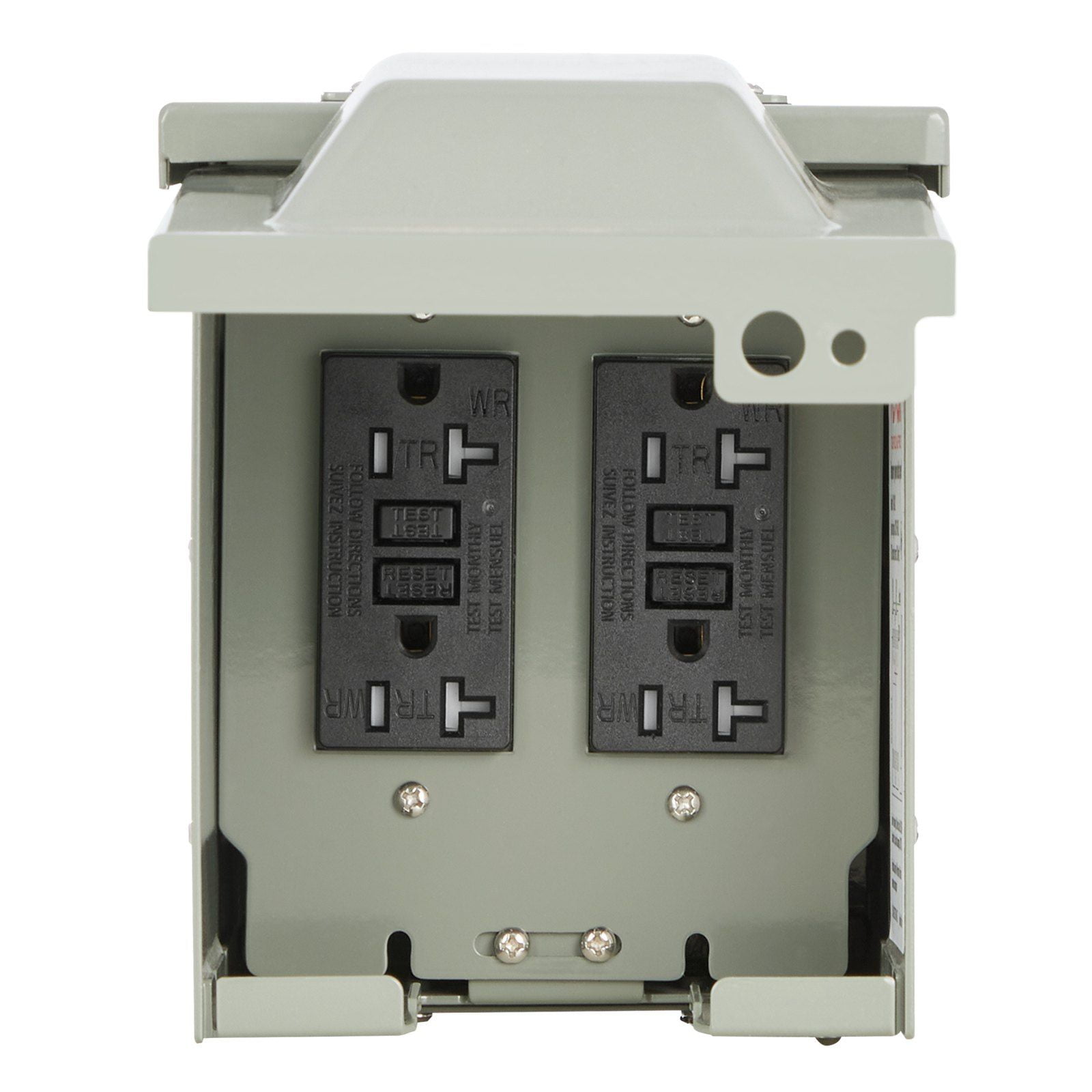 Outdoor GFCI Outlet Box, 20 AMP Dual Weatherproof Receptacles, IP54 ...