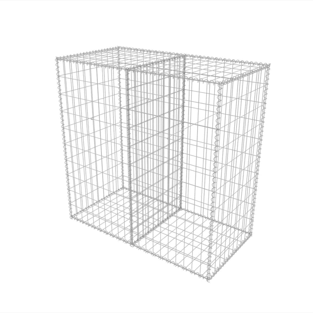 Outdoor Gabion Basket 39.4" Galvanized Steel Wire Grid Cage for Fence ...
