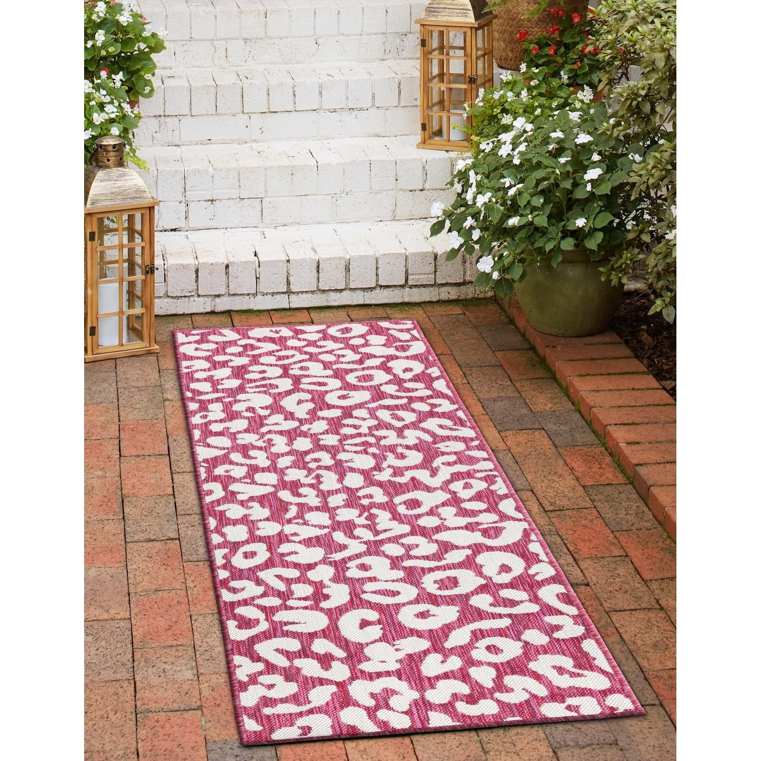 Outdoor Gallery Collection Area Rug Magenta - 2'11"x10' - Walmart.com