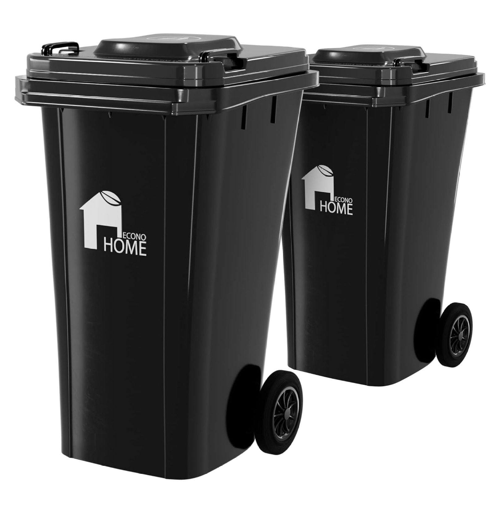 Outdoor Garbage Can with Lid - 32 Gallon Trash Can for Backyard, Deck ...