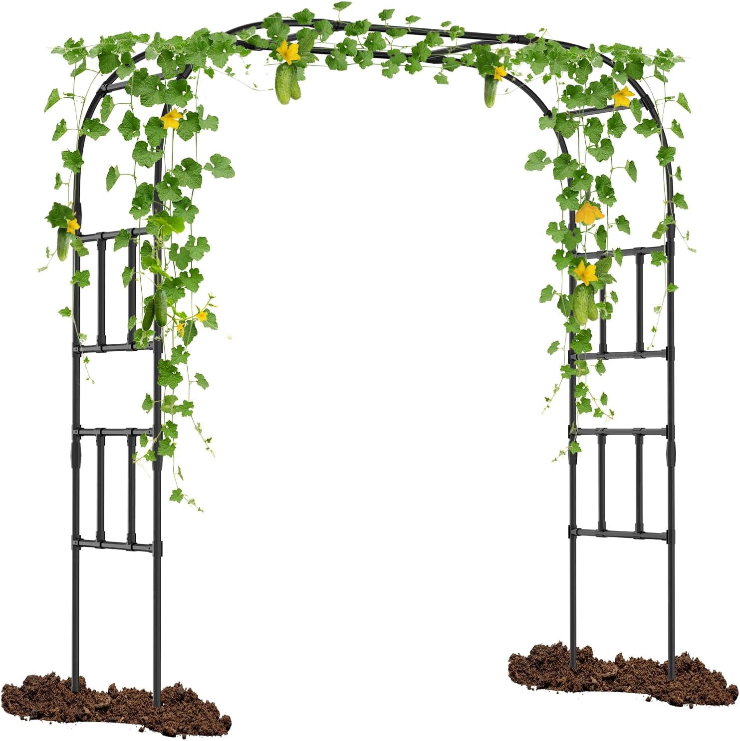 Outdoor Garden Arch Trellis, 87" H Large Garden Trellis for Climbing ...