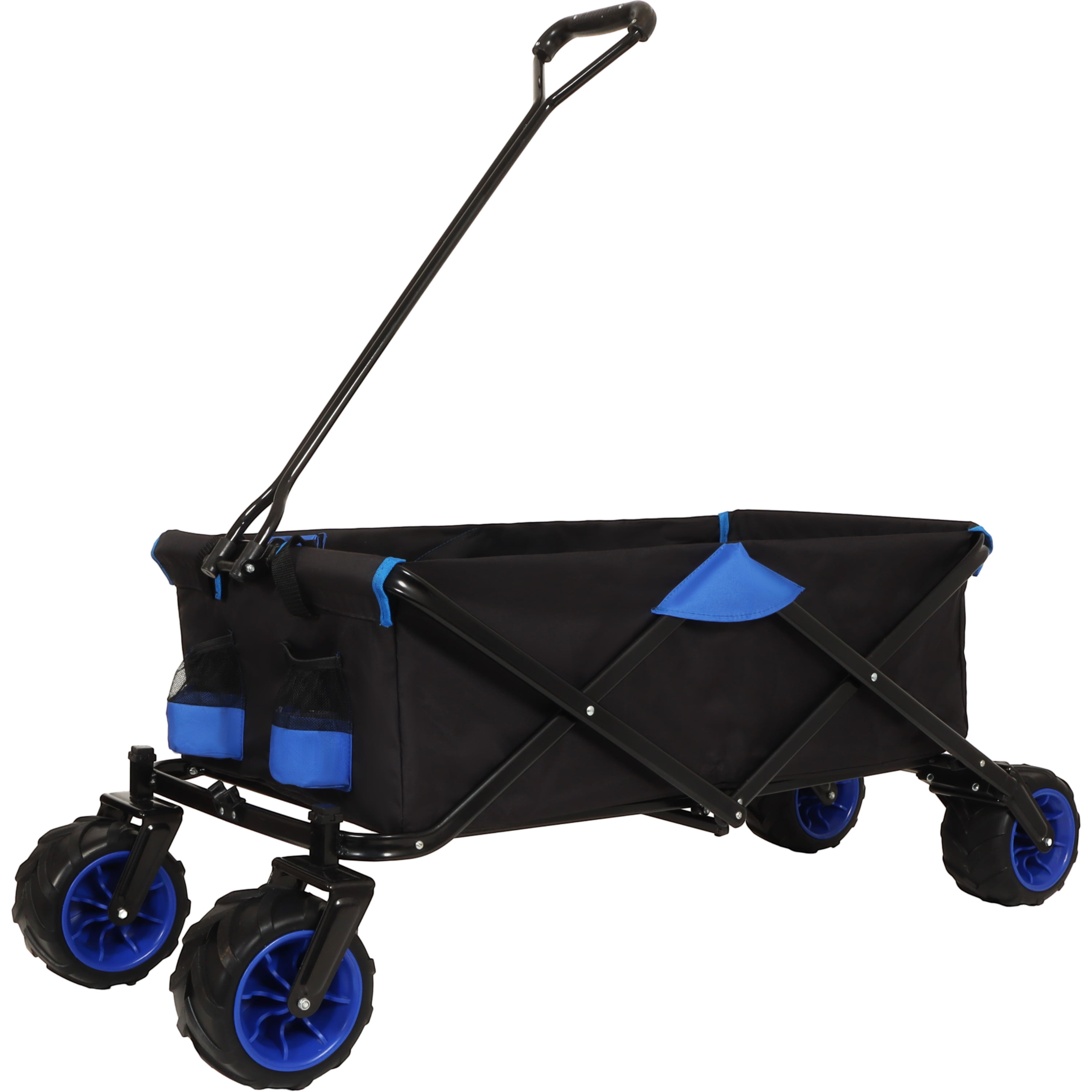 Outdoor Garden Carts 360° Rotating Rear Wheel Heavy-Duty Folding Wagon ...