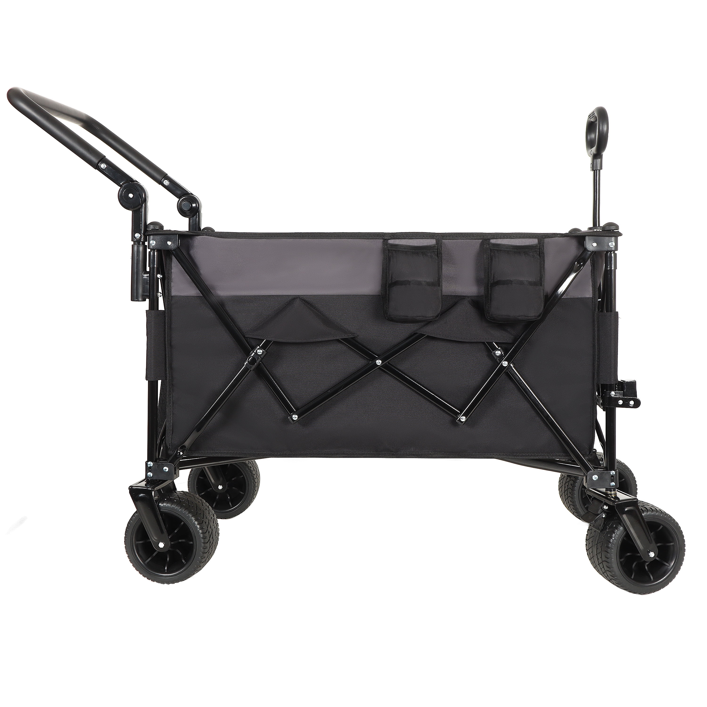 Outdoor Garden Carts Multi-Functional Push-Pull Folding Wagon Cart with ...