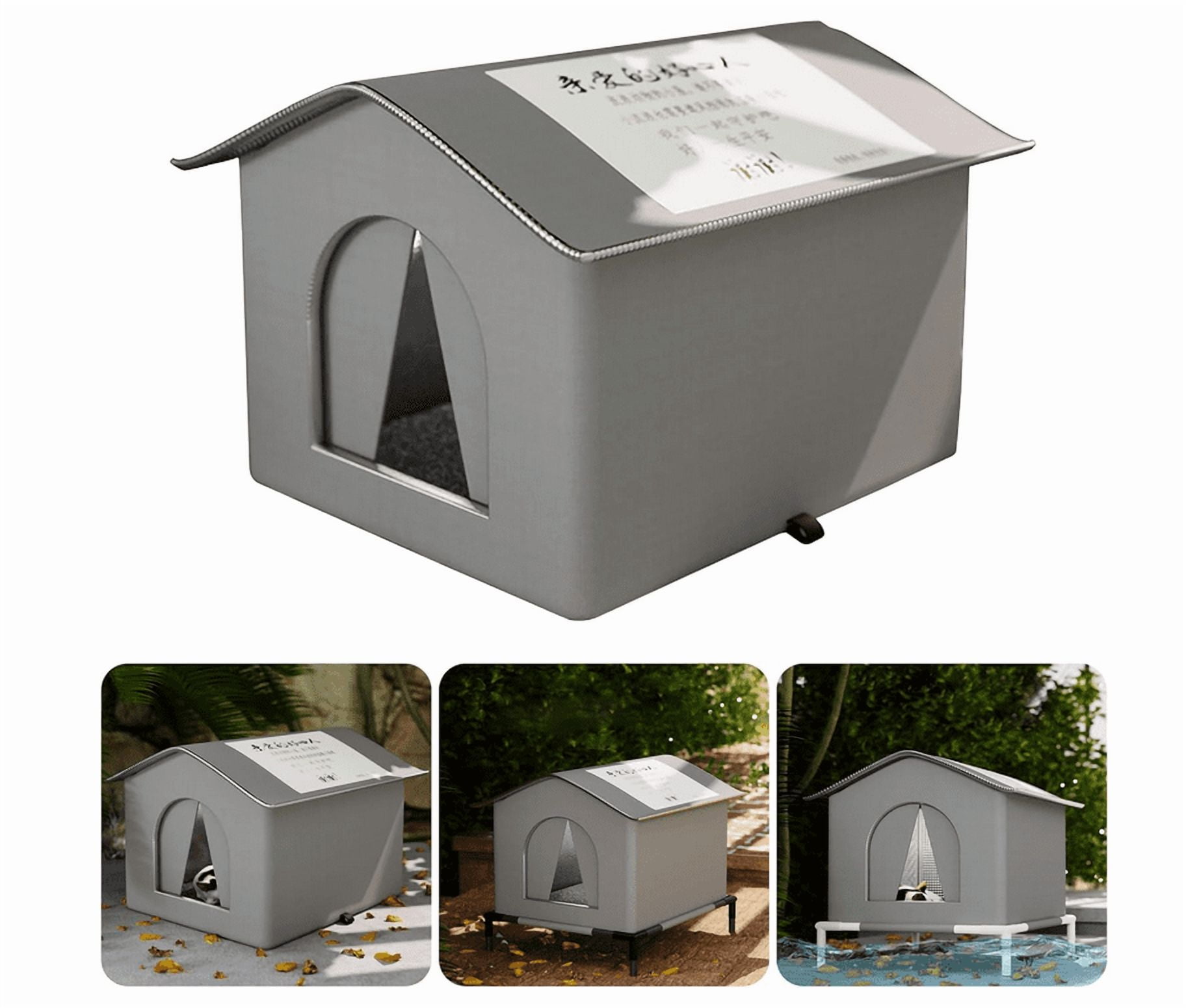 Outdoor Garden Cats Shelter Strays Cats Bed: Waterproof, Rainproof ...
