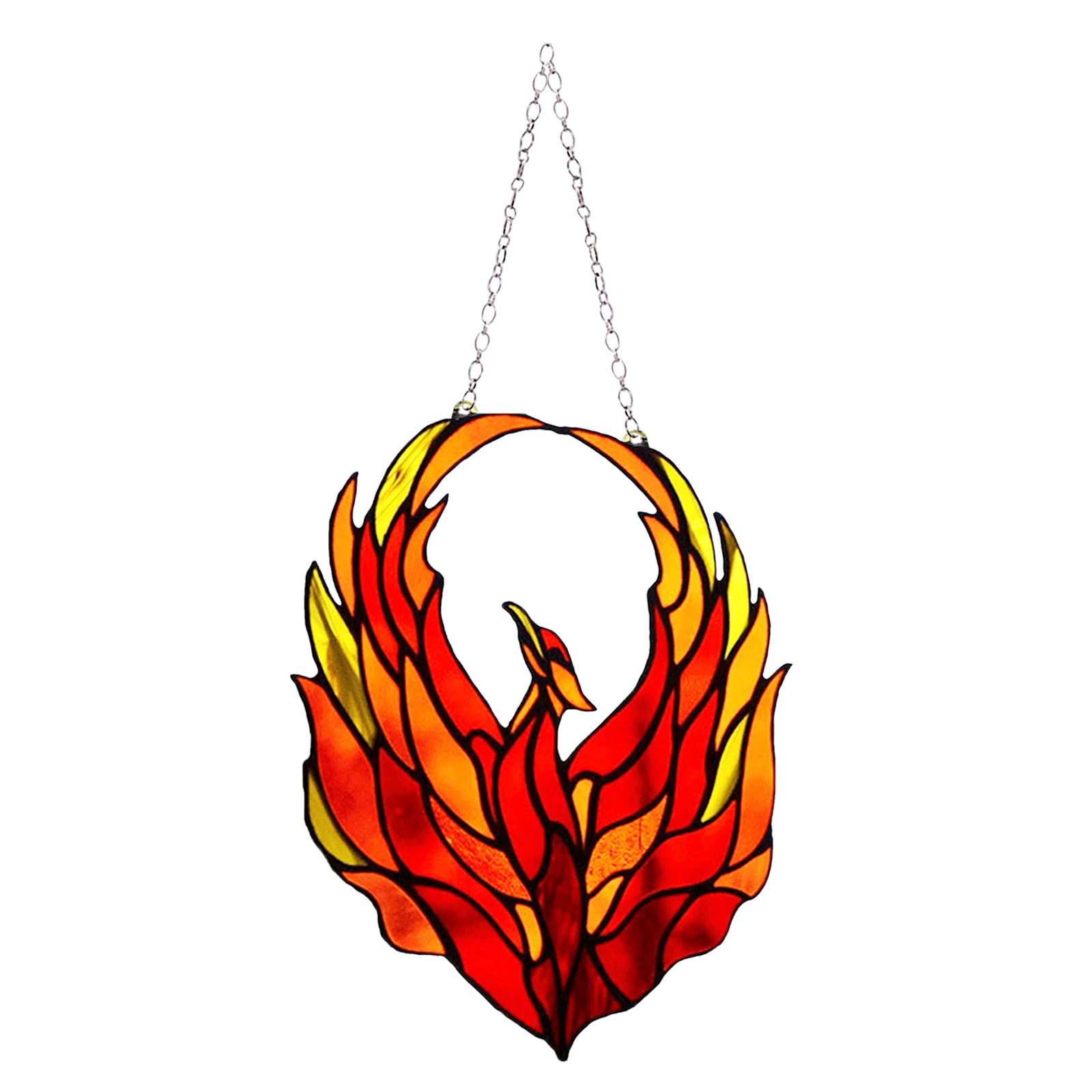 Outdoor Garden Decoration Fire Phoenixss Painted Color Window ...
