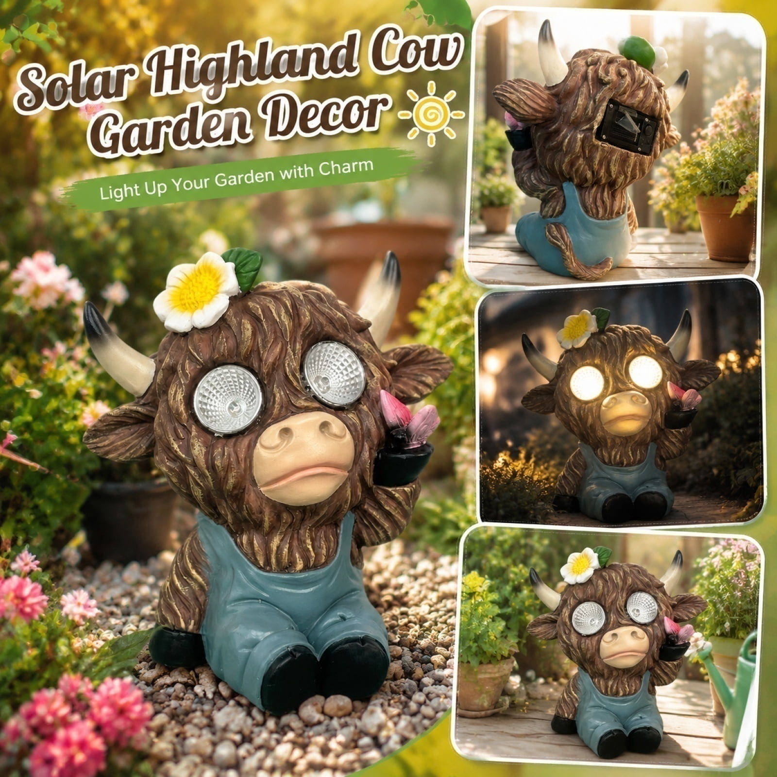 Outdoor Garden Decorations, Cute Garden Decor, Solar Lawn Decorations ...