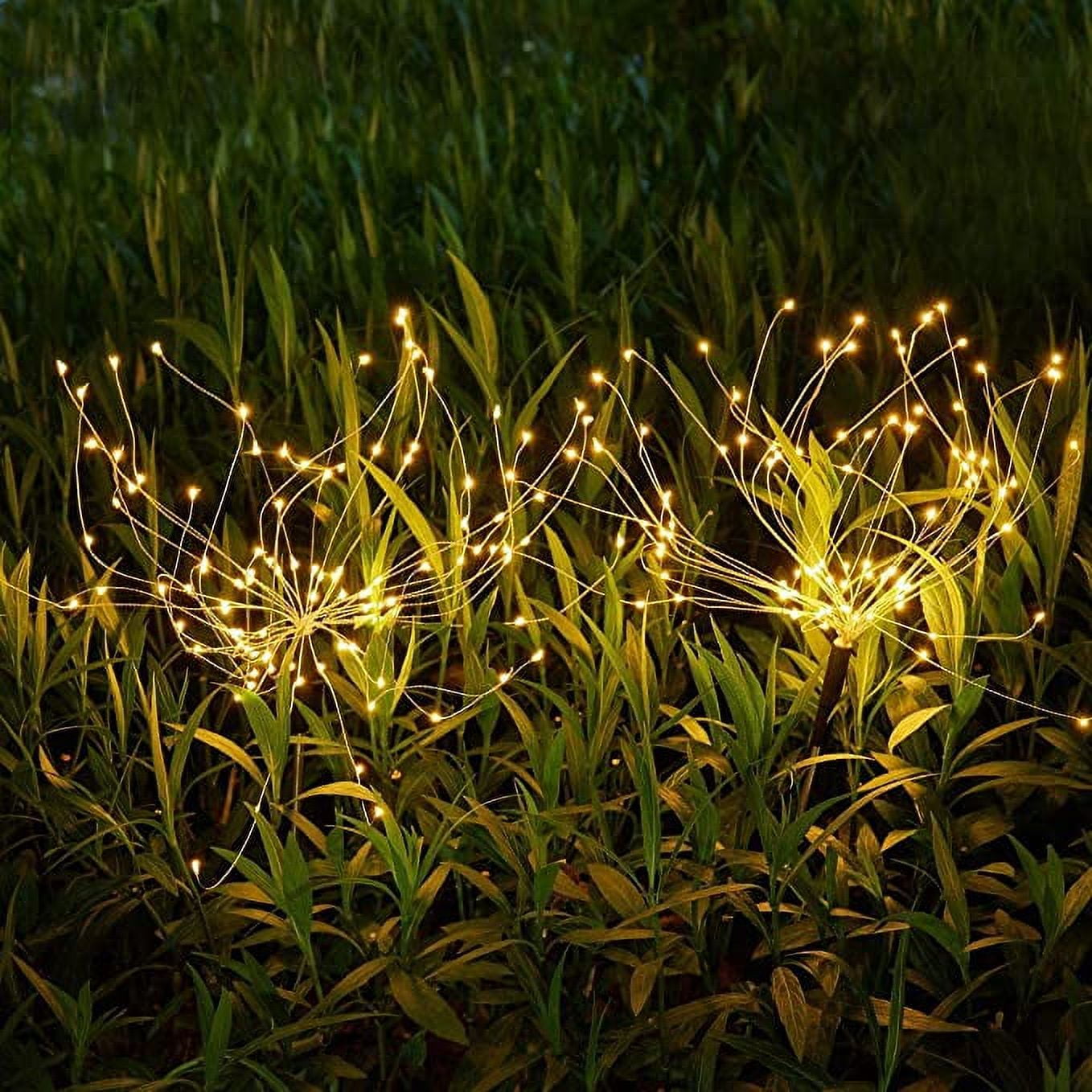 Outdoor-Garden-Decorative-Lights, Solar Firework Lights 105 LED-Powered ...