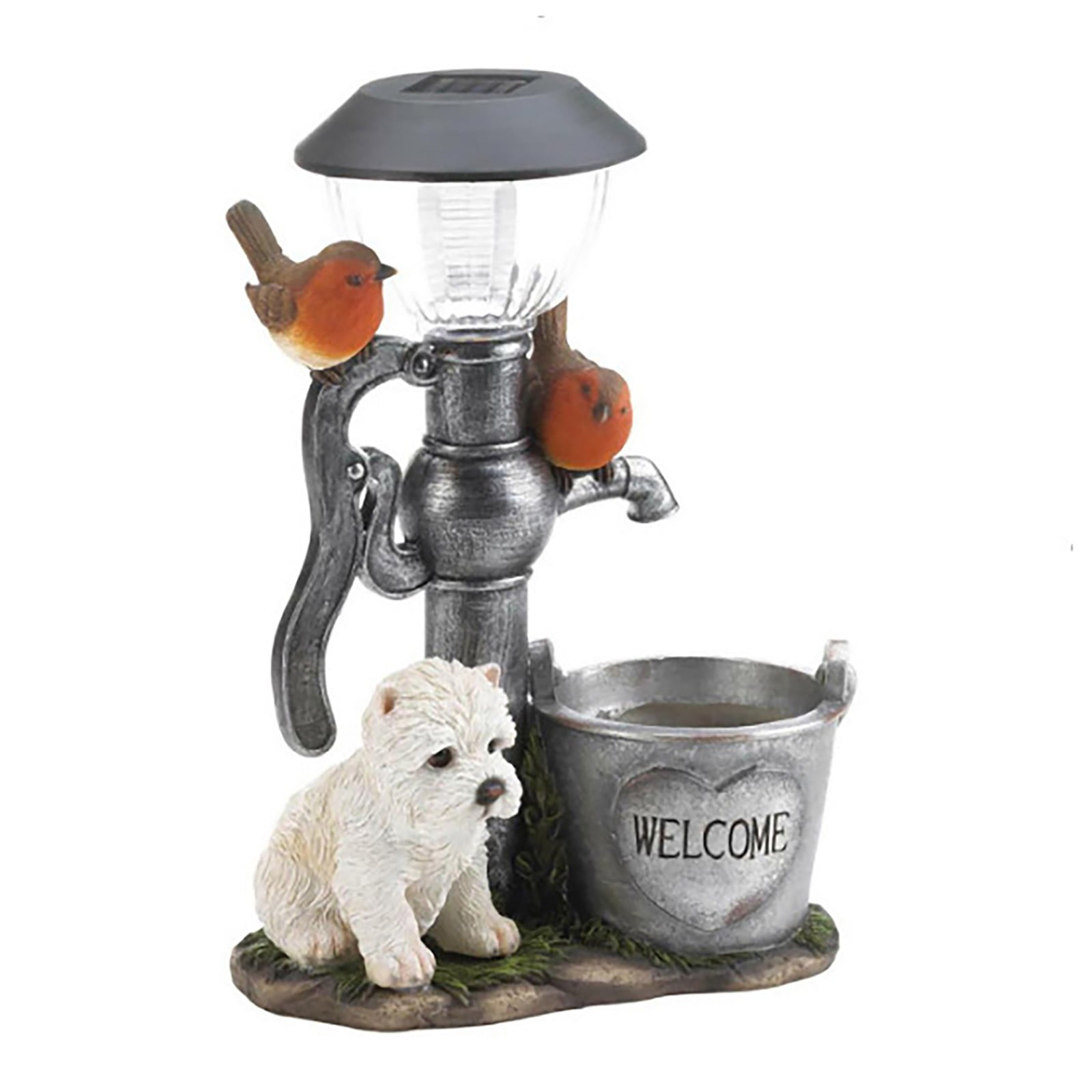 Outdoor Garden Dwarf Statue, Resin Statue Lighting Rabbit Squirrel ...