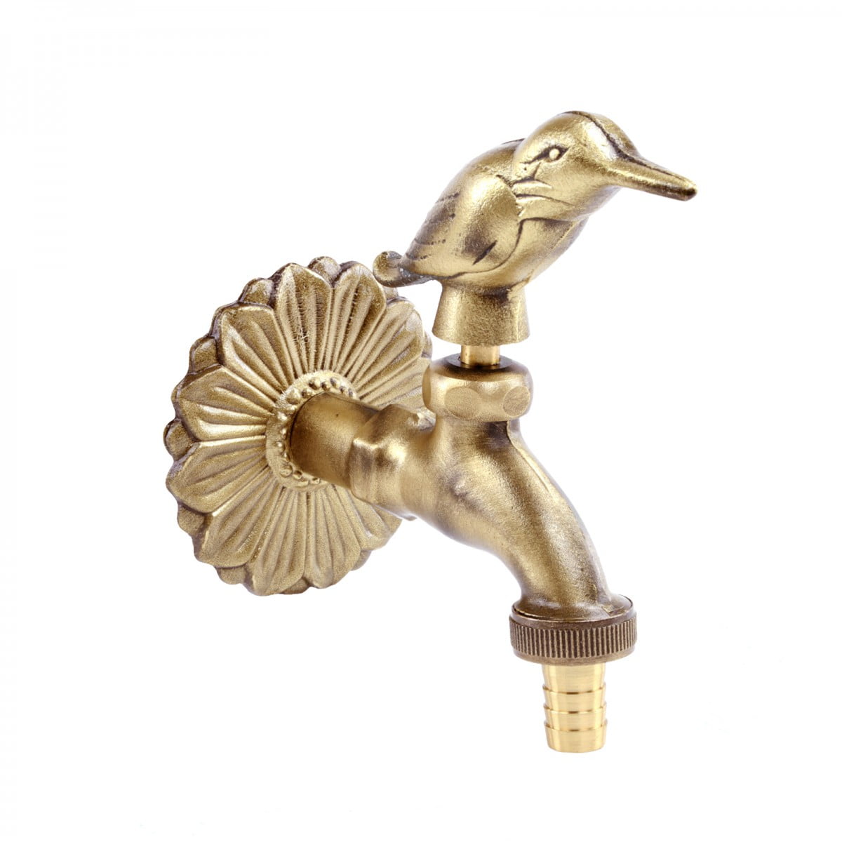 Renovators Supply Antique Brass Finish Outdoor Garden Faucet, Bird ...