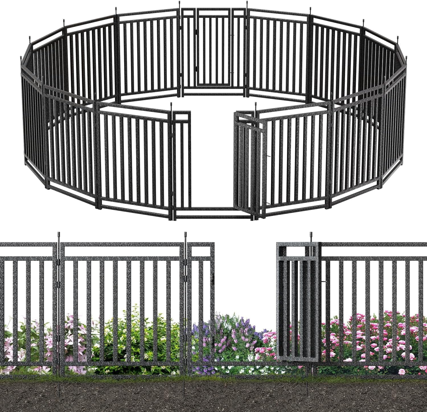 Outdoor Garden Fence-Durable, Secure Yard Barrier 40in (H) x 36ft (L ...