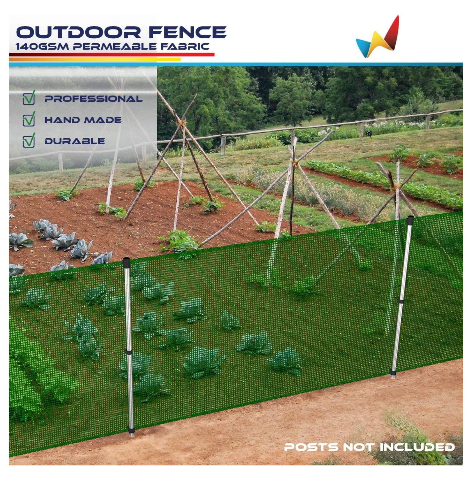 Outdoor Garden Fence Mesh Netting Roll Temporary Fencing for Backyard ...