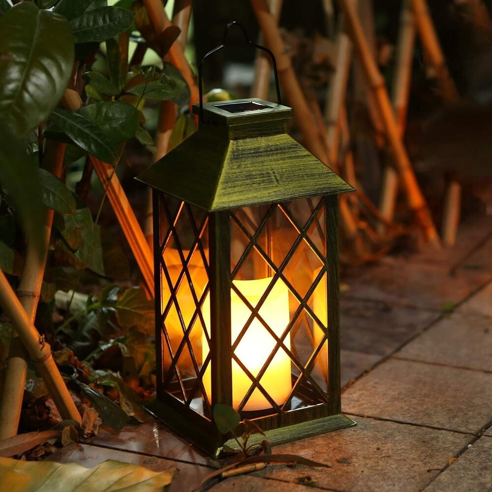 Outdoor Garden Hanging Lanterns, Garden Decorative Solar Lights ...
