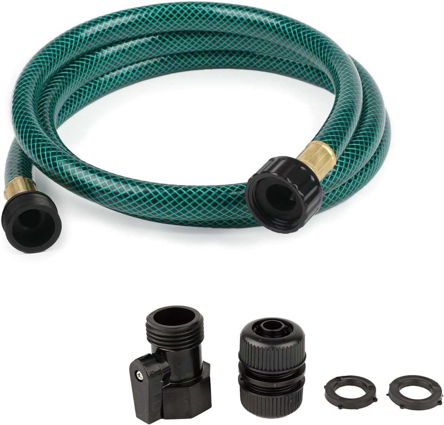 Outdoor Garden Hose No Kink: Flexible and Leakproof - 15 FT 1/2 Inch ...