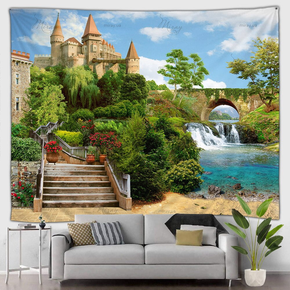 Outdoor Garden Landscape Tapestry Street Architecture Plants Floral ...