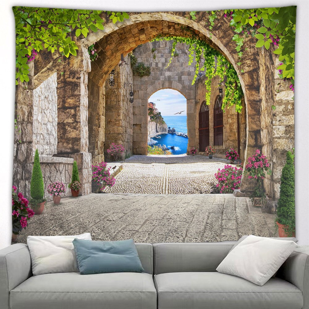 Outdoor Garden Landscape Tapestry Street Architecture Plants Floral ...