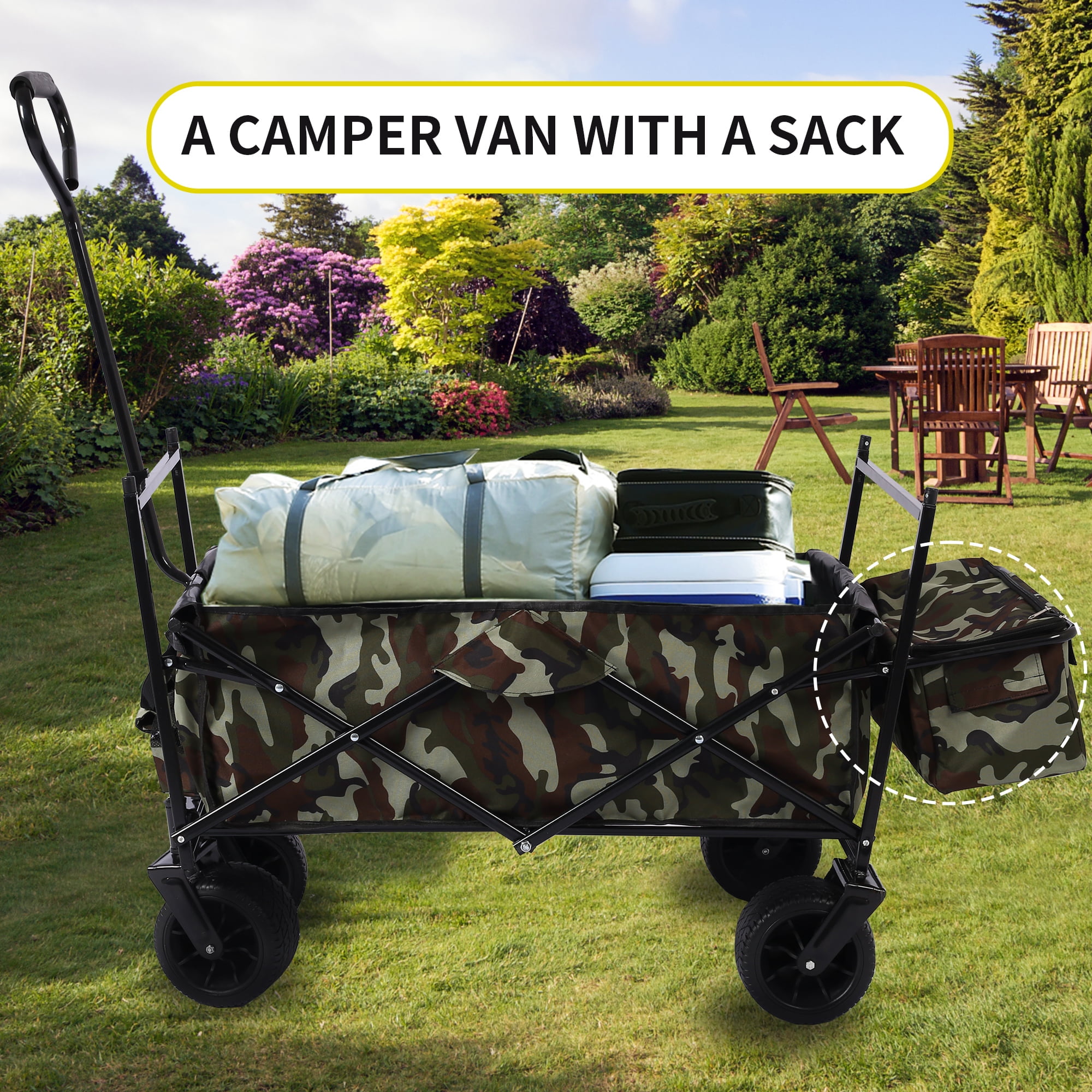 Outdoor Garden Park Utility Kids Wagon Portable Beach Trolley cart ...