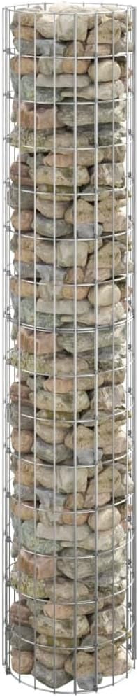 Outdoor Garden Round Gabion Basket Cage Planter Stand Patio Backyard ...