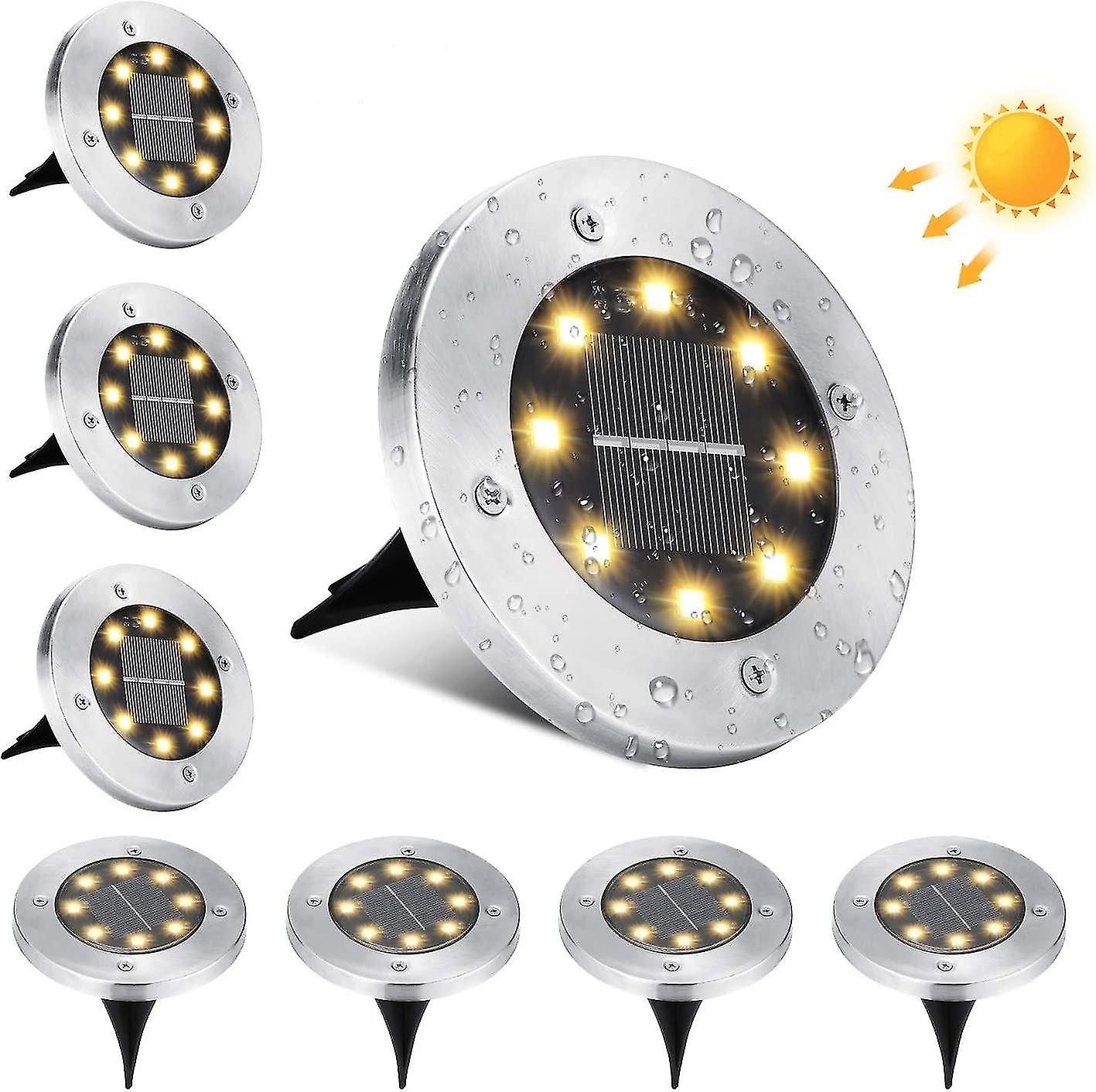 Outdoor Garden Solar Light, 8 Led Solar Light Outdoor Waterproof Ip65 ...