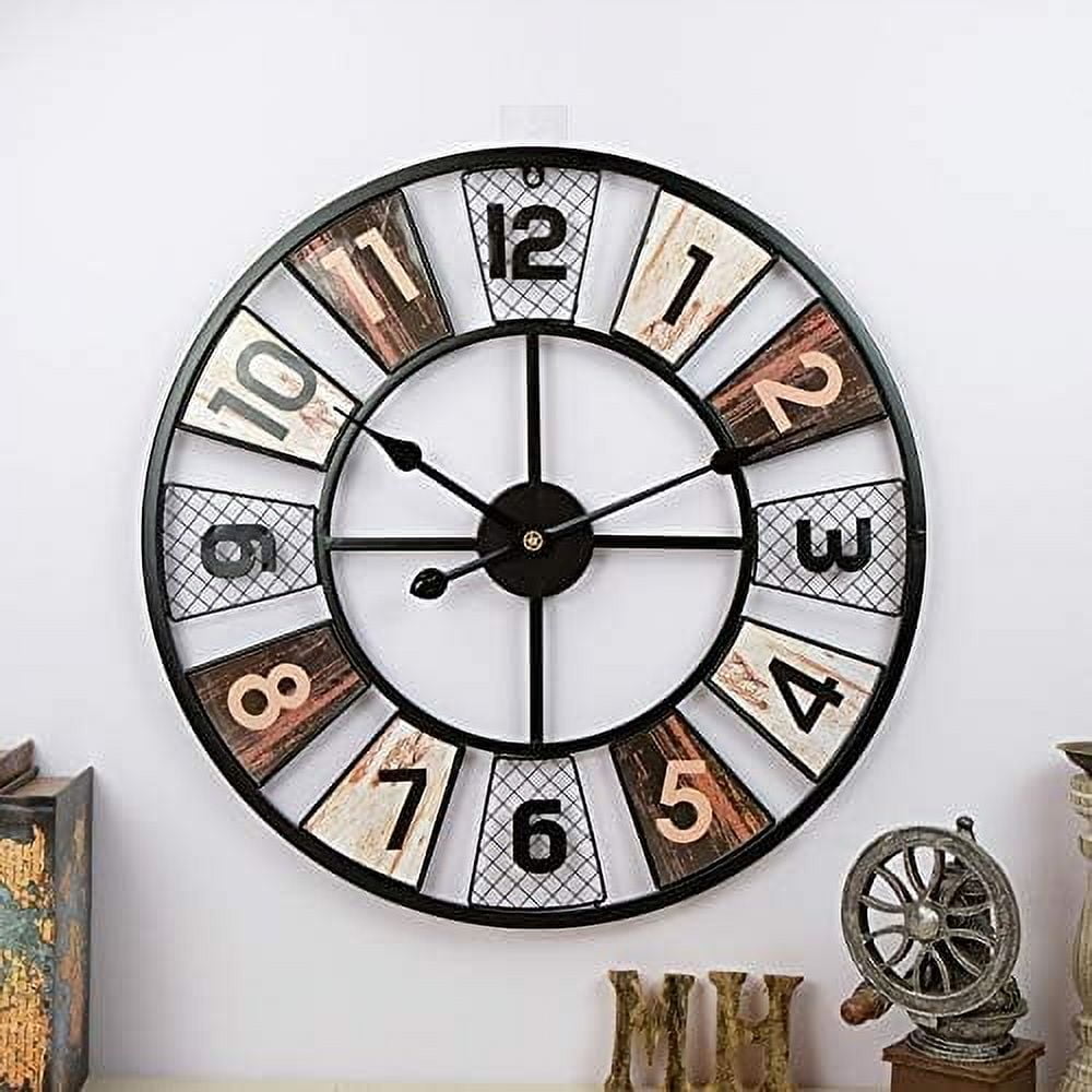Outdoor Garden Wall Clock, 24 Inch Vintage Large Digital Creative ...