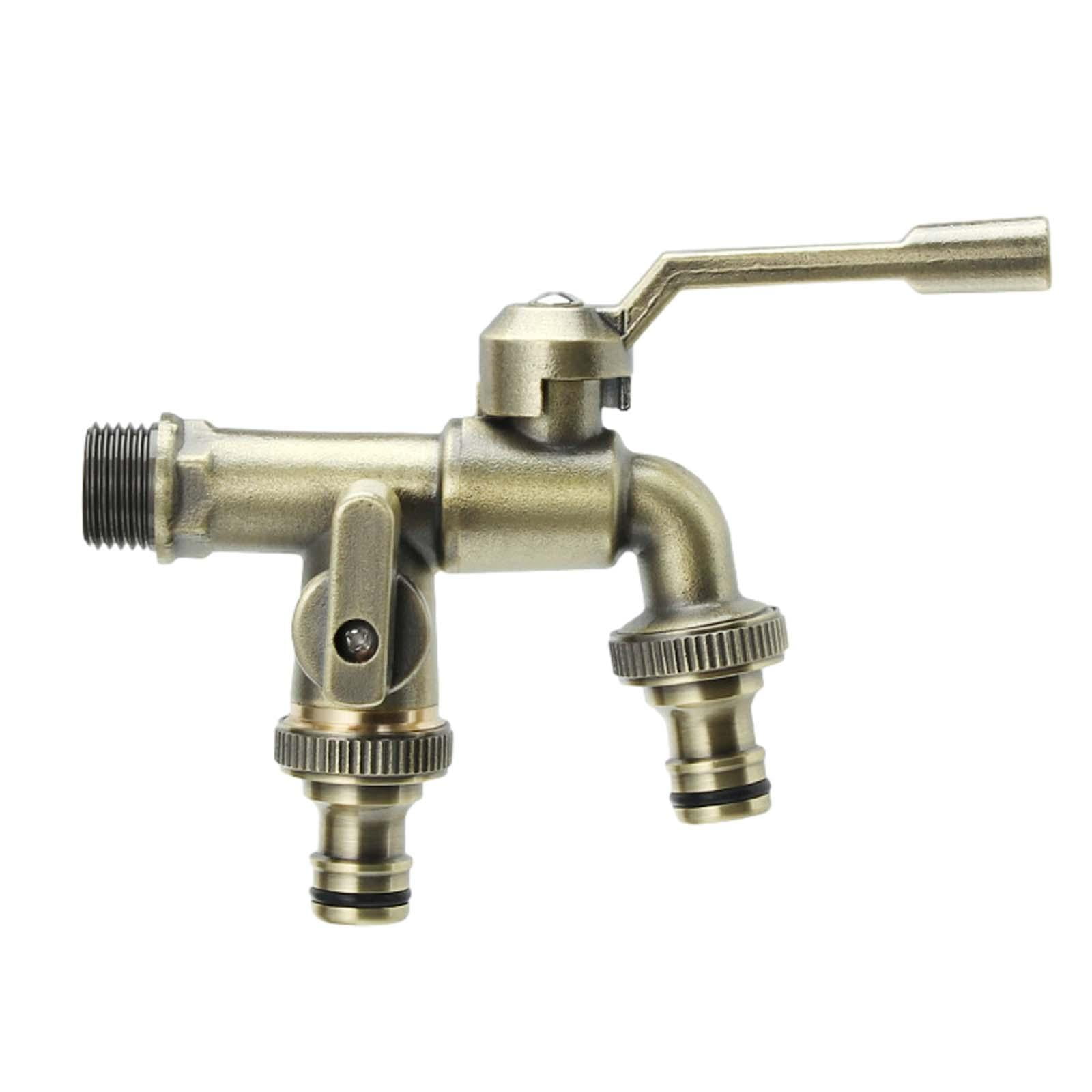 Outdoor Garden Water Faucet/ Washing Machine Faucet with Double Outlets ...