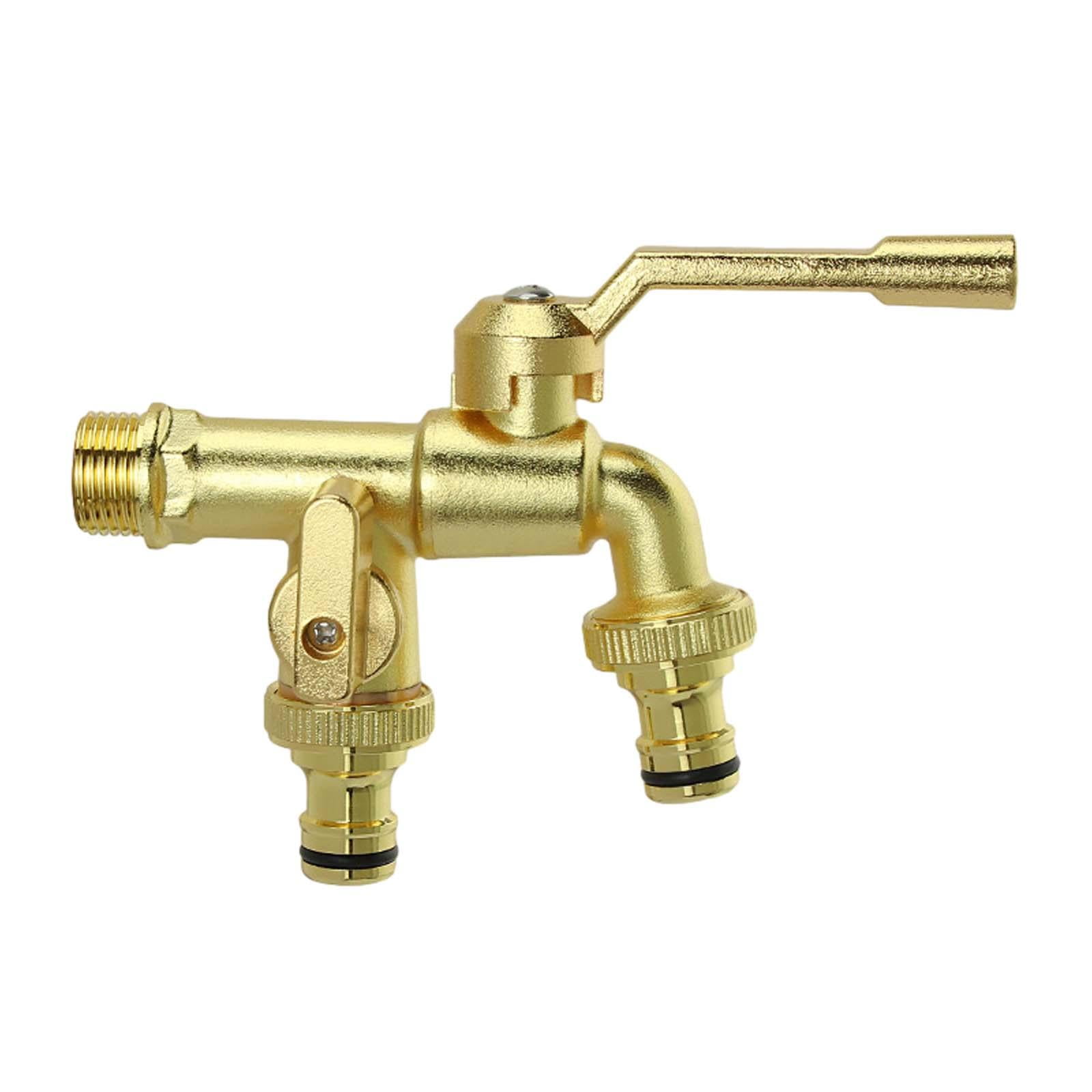 Outdoor Garden Water Faucet/ Washing Machine Faucet with Double Outlets ...