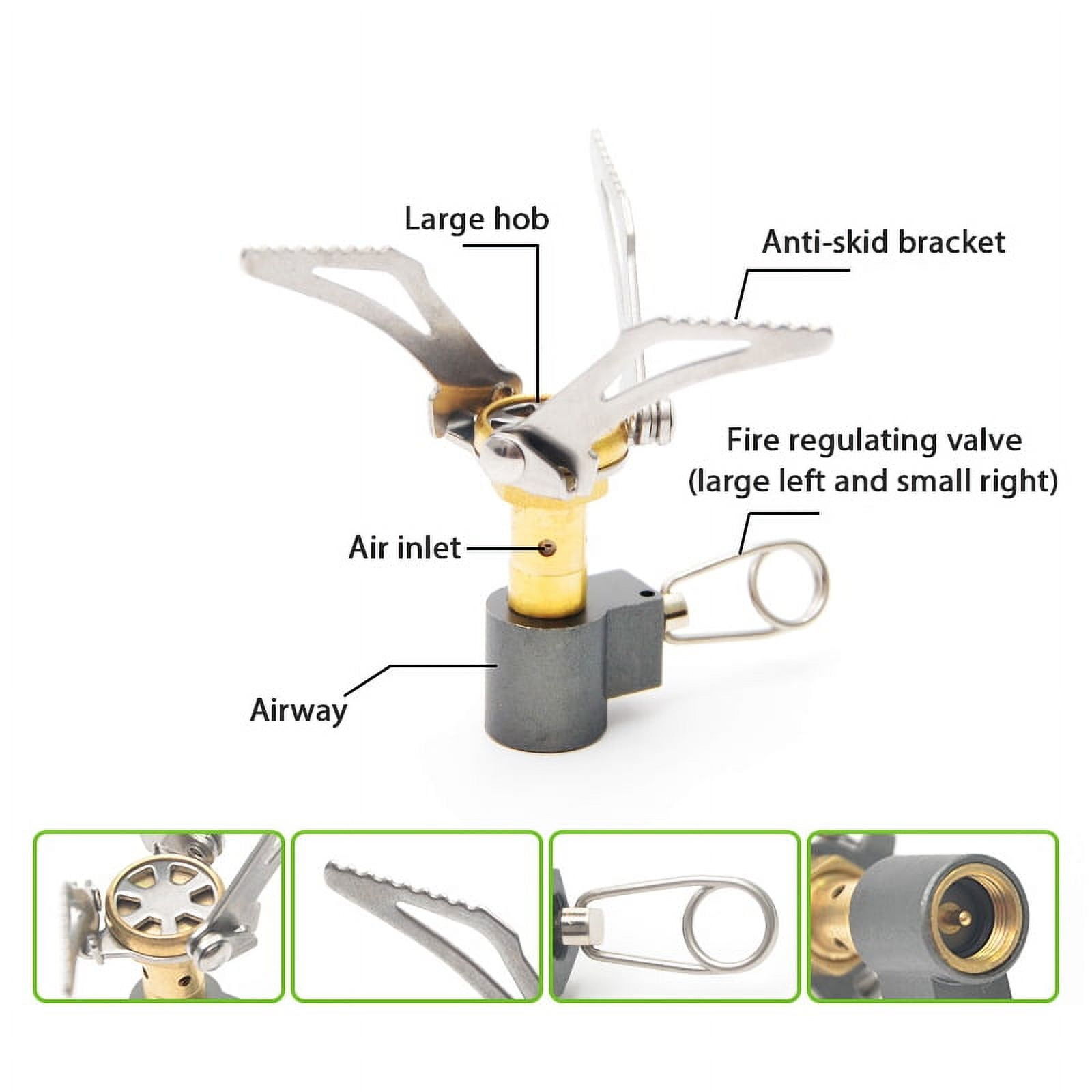 Outdoor Gas Stove Camping Gas Burner Portable Titanium Stove Survival ...
