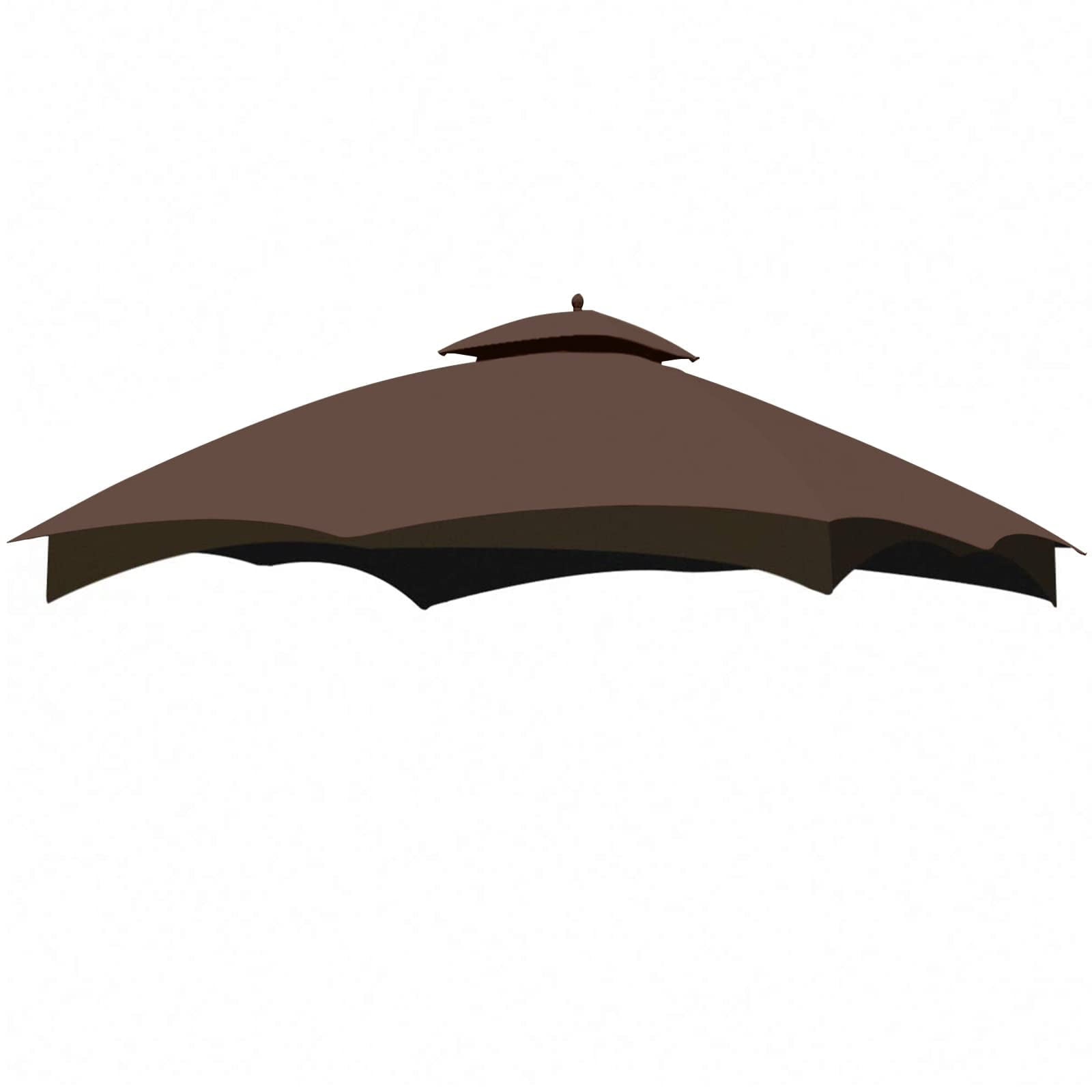 Outdoor Gazebo Replacement Canopy Top, 10' x 12' Gazebo Roof Cover with ...