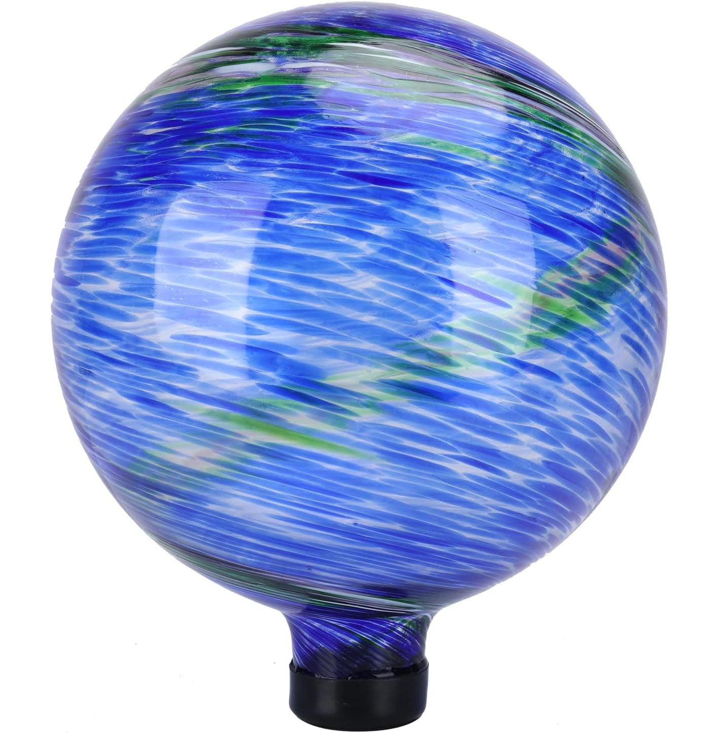 Outdoor Glass Gazing Ball, Hand Painted Swirled Sphere Suit for Patio ...