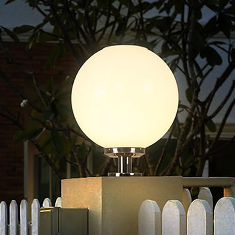 Outdoor Globe Column Light External Waterproof Post Light Fixture ...