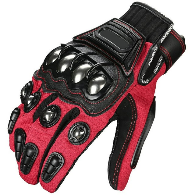 Outdoor Glove Steel Knuckle Motorcycle Motorbike Powersports Racing ...