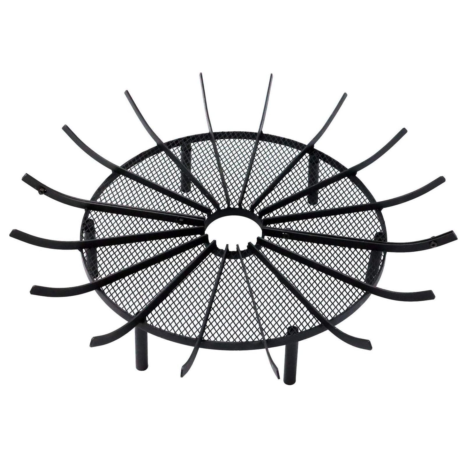 Outdoor Grate Log Round 28" Kindling Tools Round Spider Wire Net ...