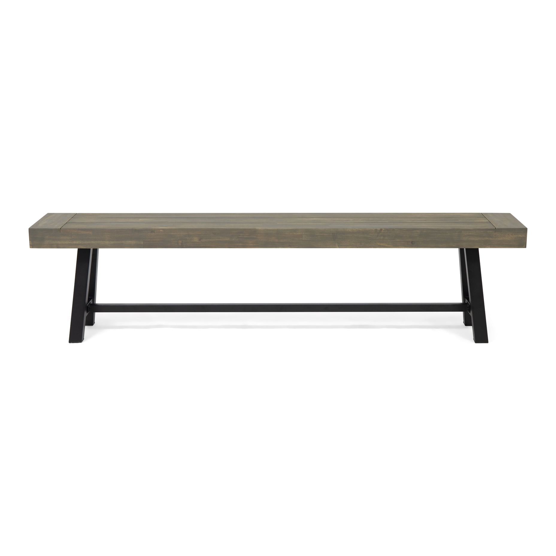 Outdoor Gray Wood Tea Bench - Relax With A Cup Of On Stylish Seating ...