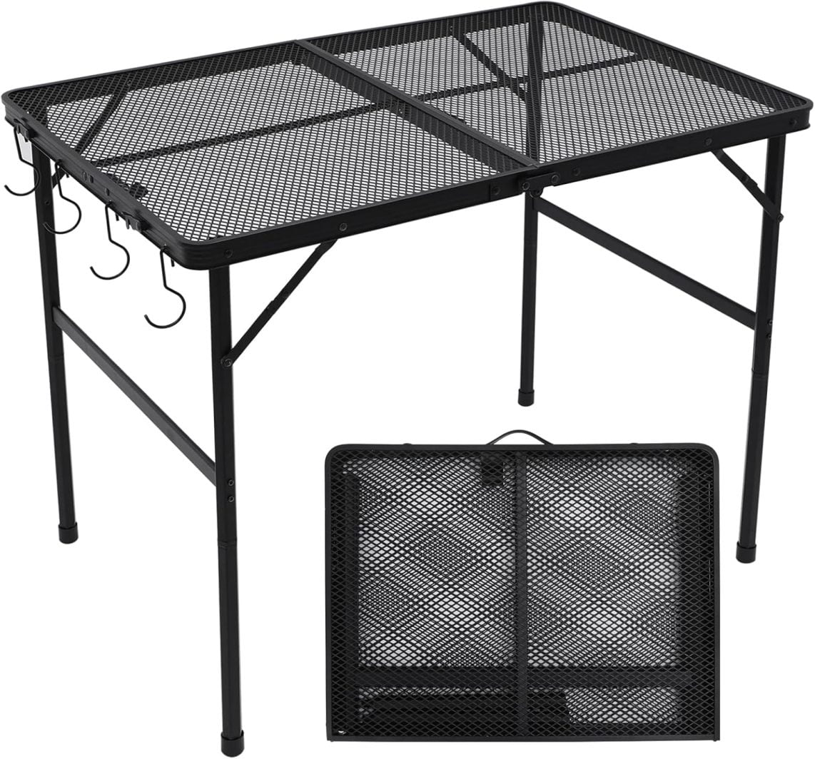 Outdoor Grill Camping Folding Table 3 Ft, Aluminium Picnic Table ...