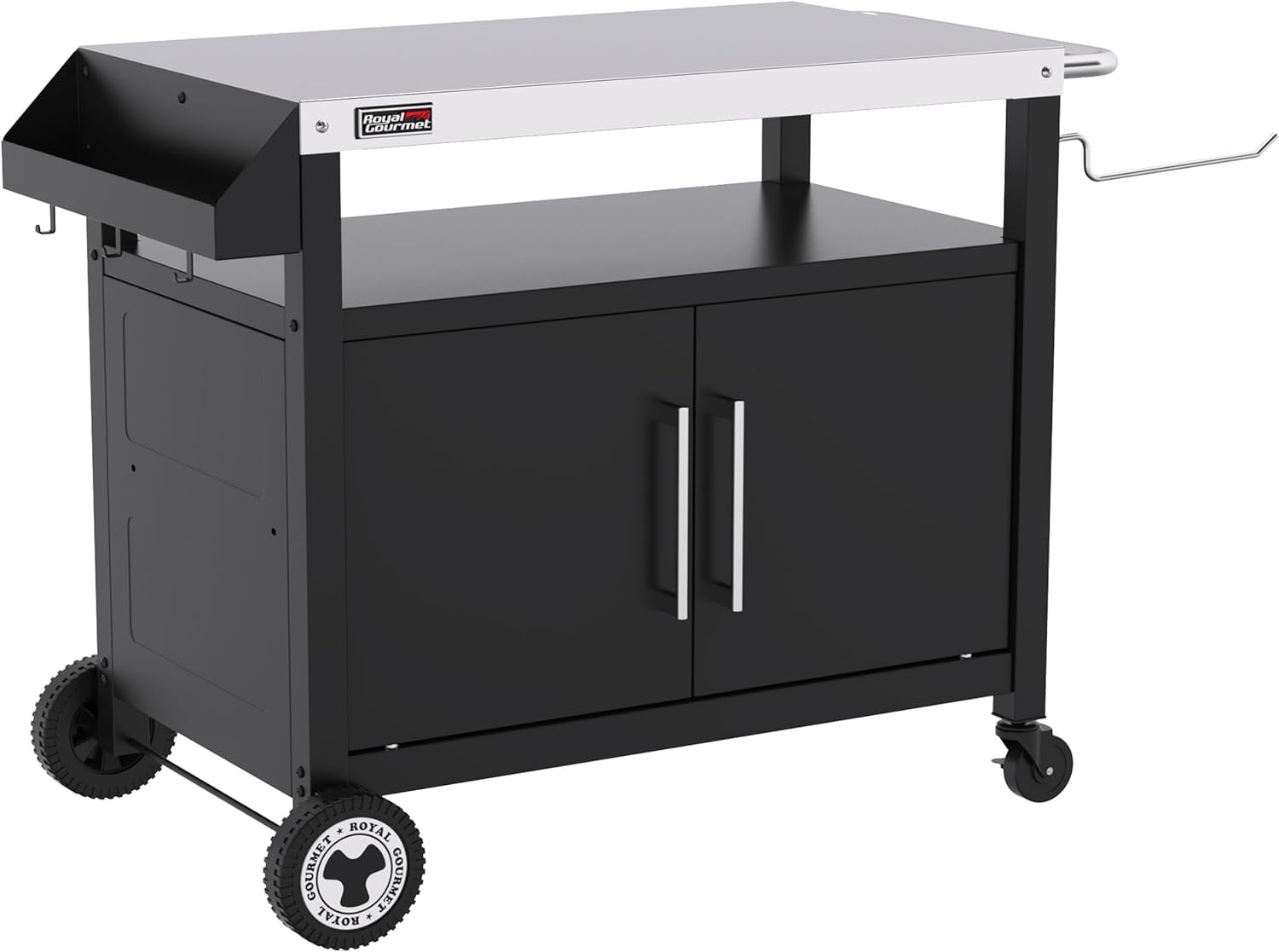 Outdoor Grill Cart with Wheels, Movable Kitchen Island with Storage ...