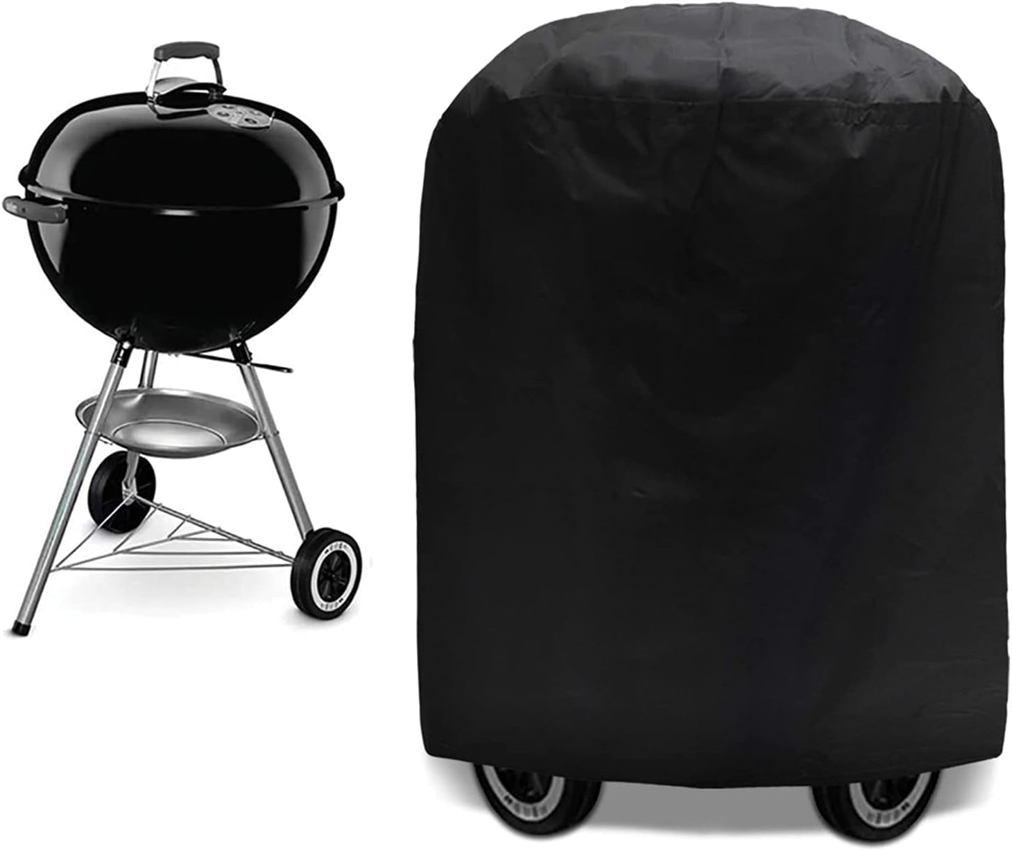 Outdoor Grill Cover, Heavy Duty Protector With Adjustable Edging Rope ...
