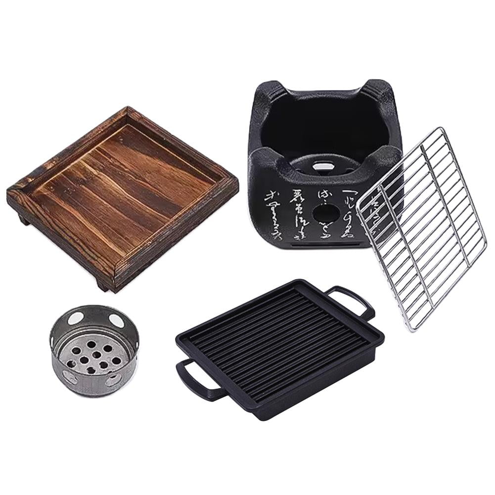 Outdoor Grill Rack Alcohol Oven Carbon Grill Charcoal Pan BBQ Grill ...
