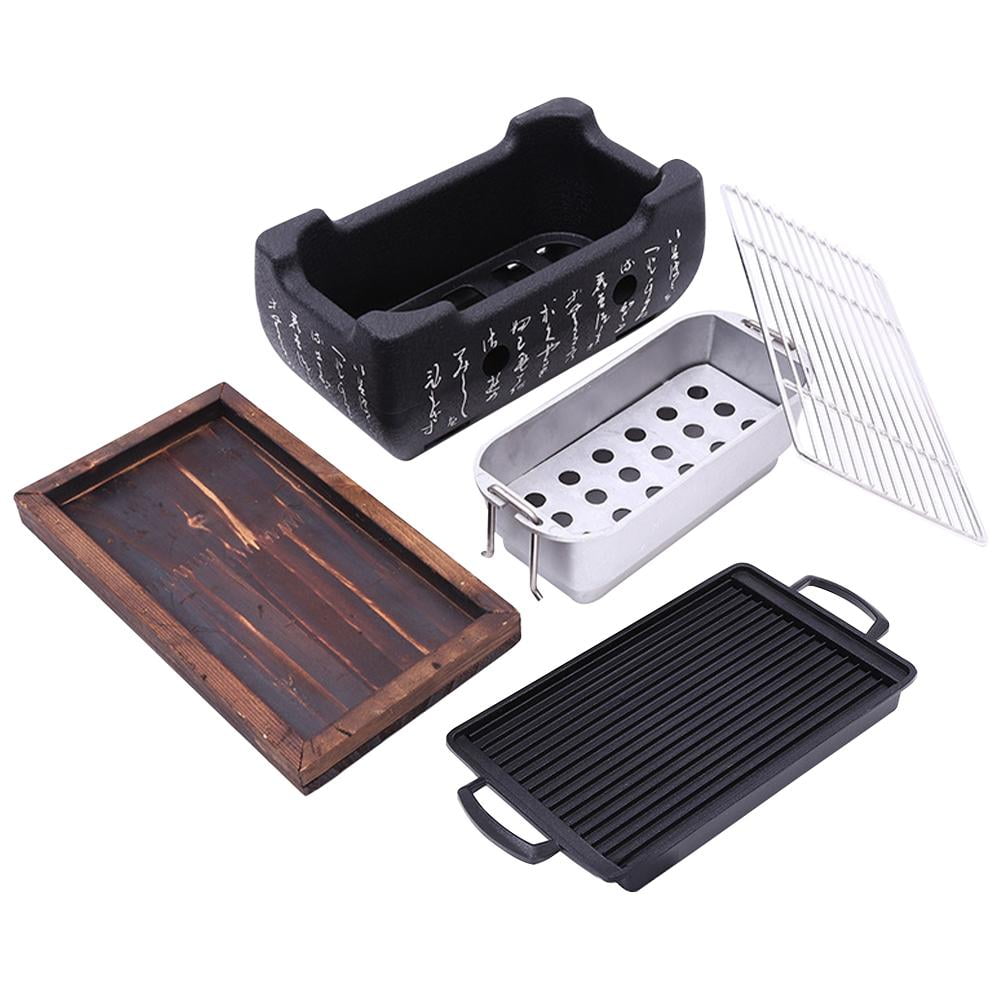 Outdoor Grill Rack Alcohol Oven Carbon Grill Charcoal Pan BBQ Grill ...