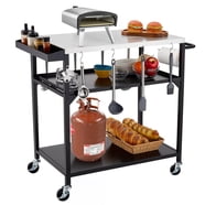 "FEASTO 50"" Stainless Steel Kitchen Station, 3-Shelf Outdoor Grill ...