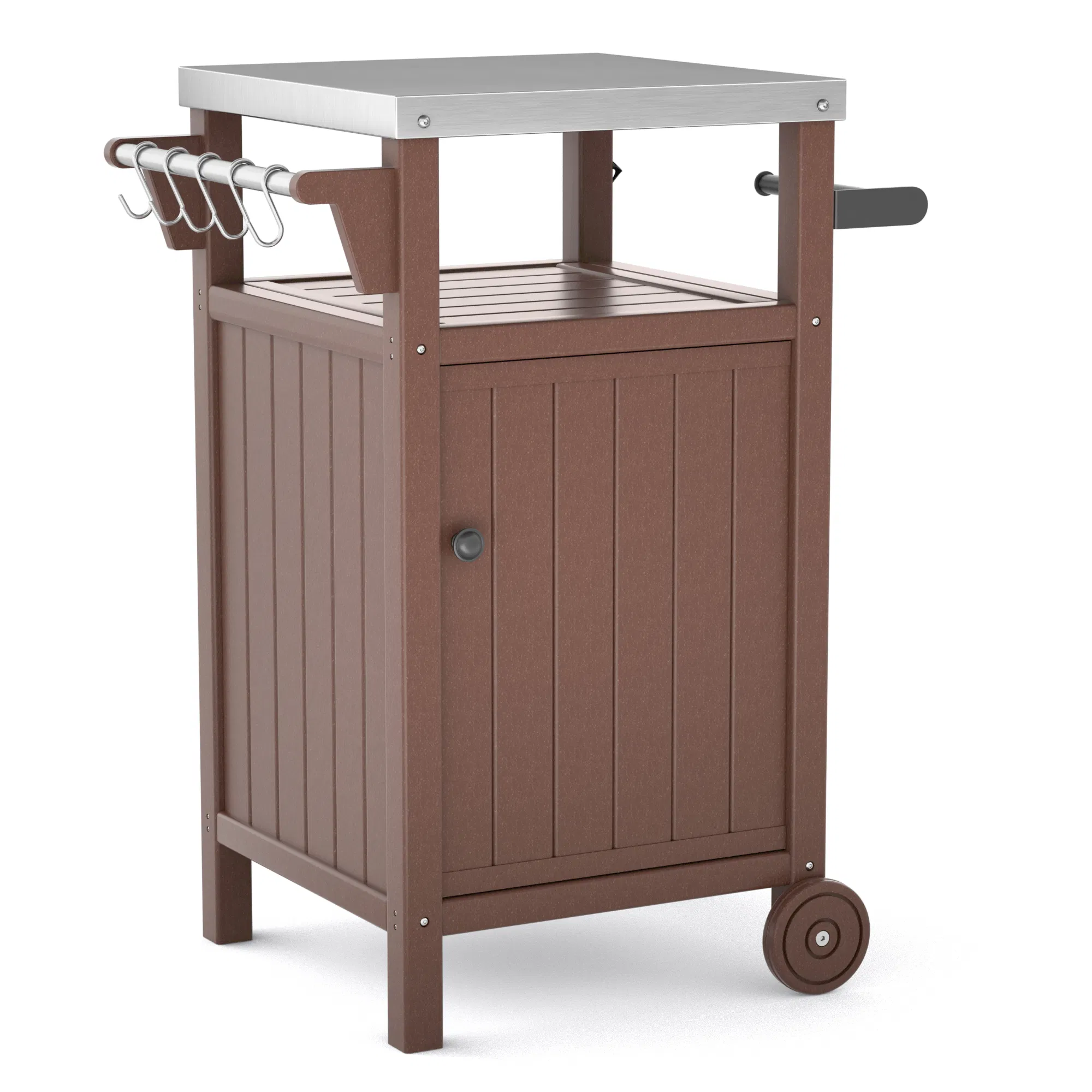 Outdoor Grilling Table with Storage,Stainless Steel Countertop Kitchen ...