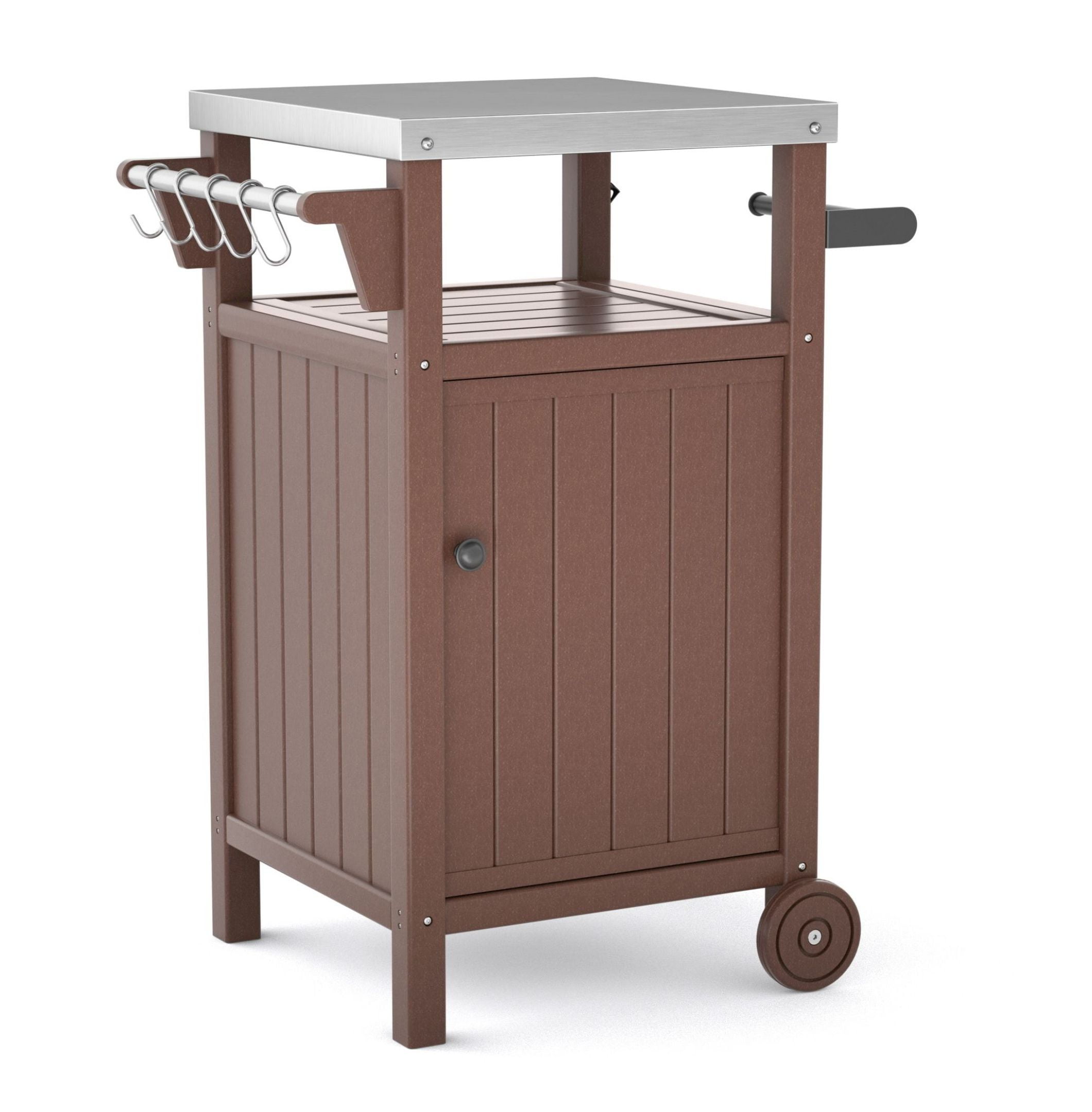 Outdoor Grilling Table with Storage,Stainless Steel Countertop Kitchen ...