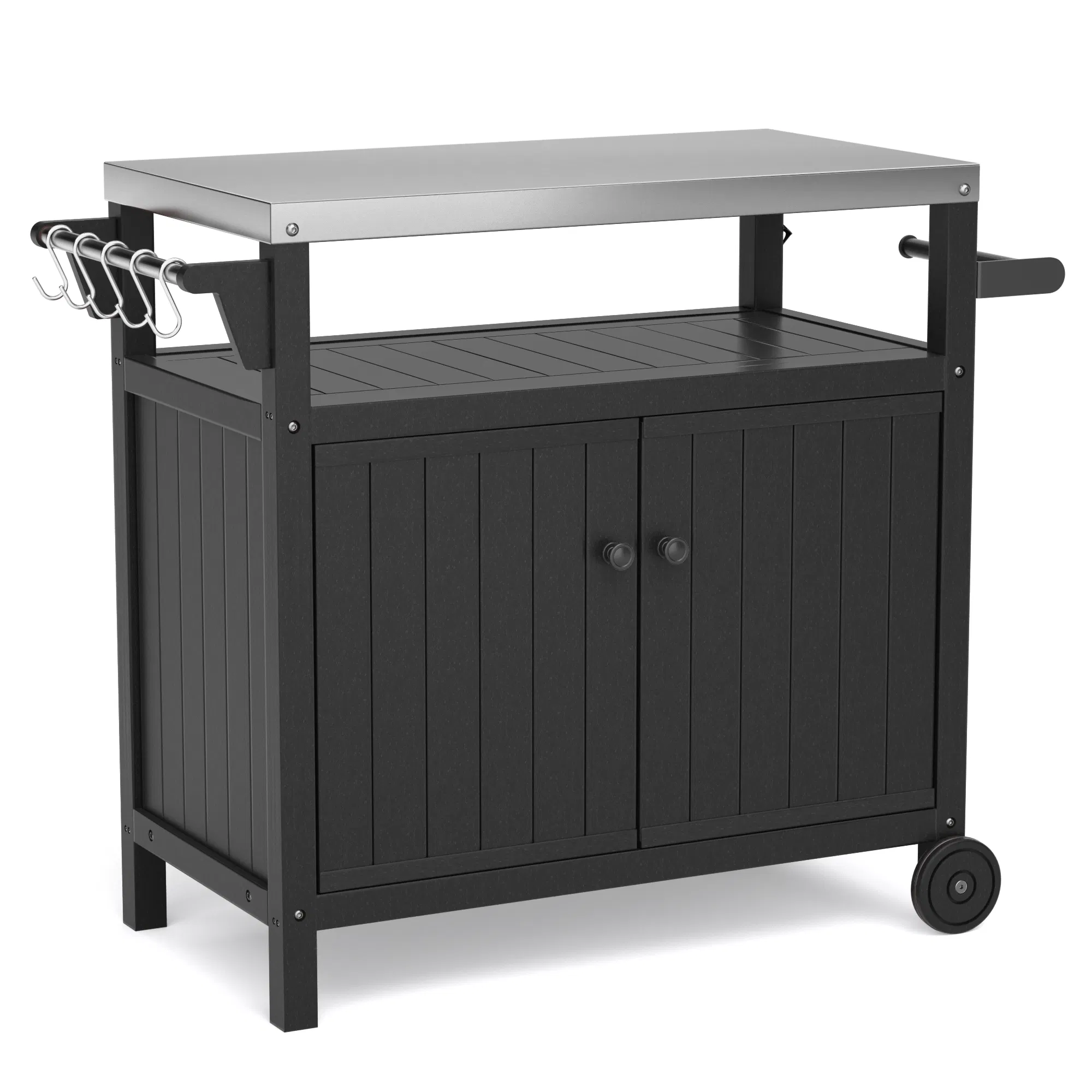 Outdoor Grilling Table with Storage,,Waterproof Outdoor Grill Cabinet ...
