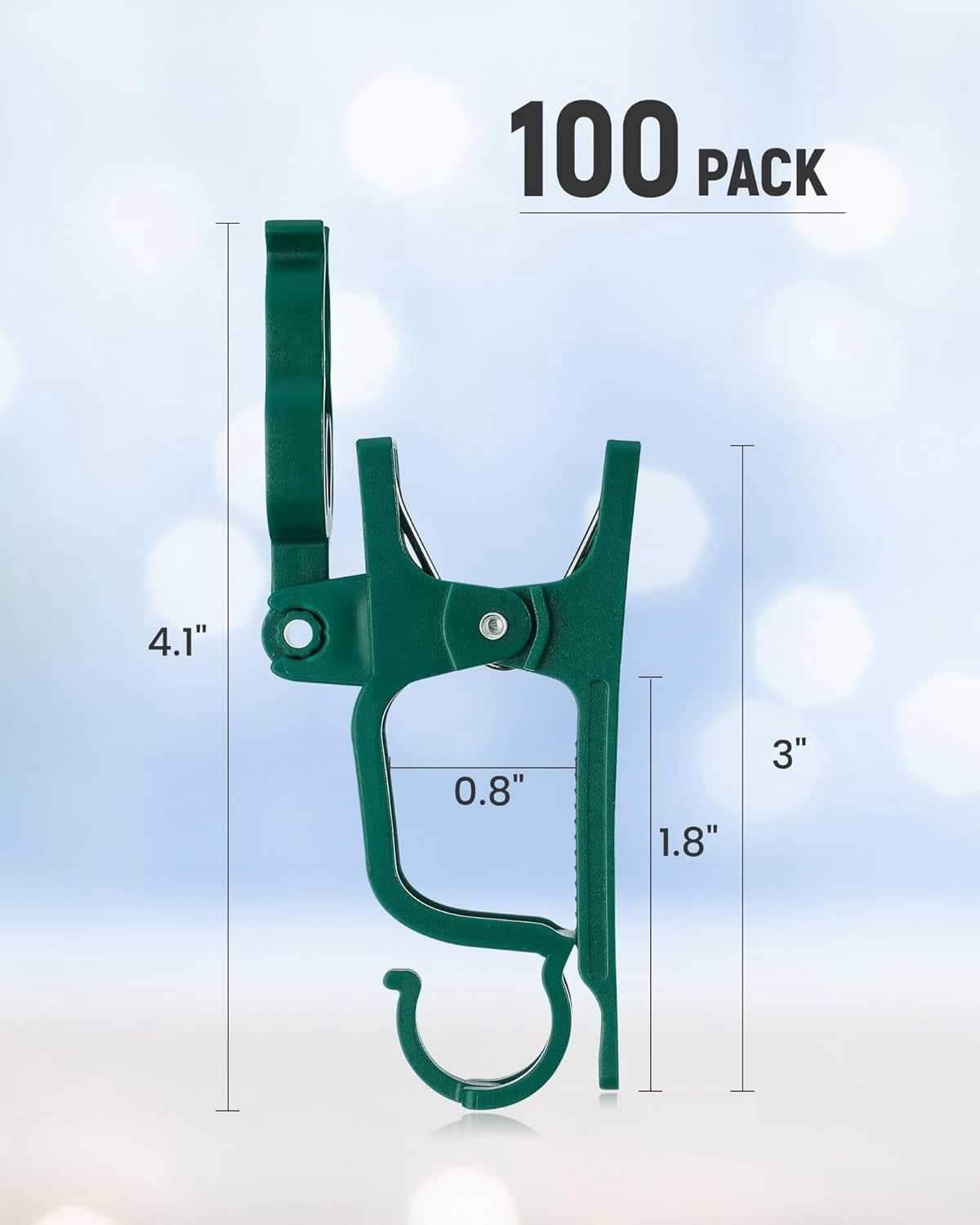 Outdoor Gutter and Roof Light Clips for C7/C9 Strings, 100 Count All-in ...